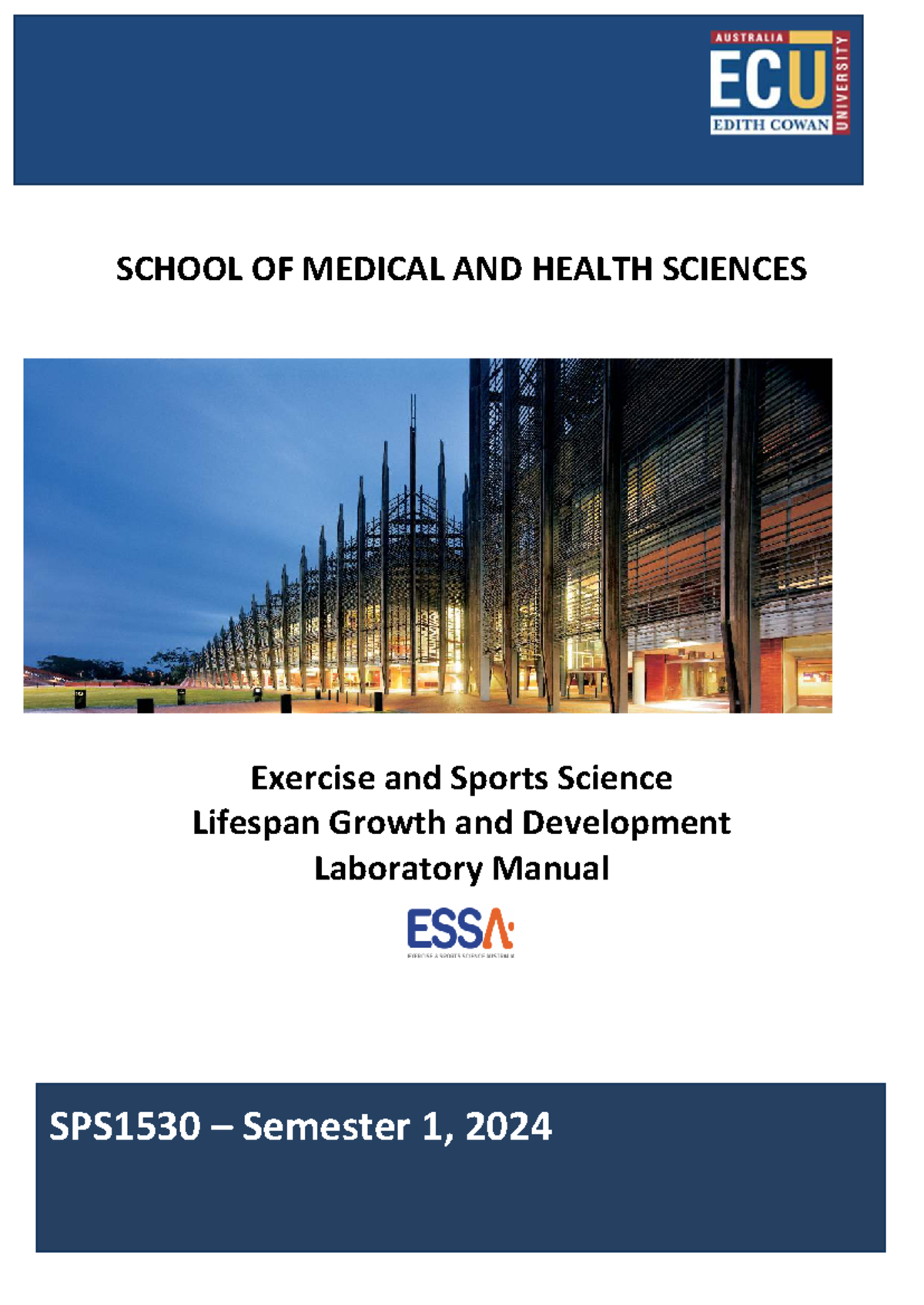 SPS1530 Lab and Academic Skills Manual - SPS1114 Acquisition of Skill ...