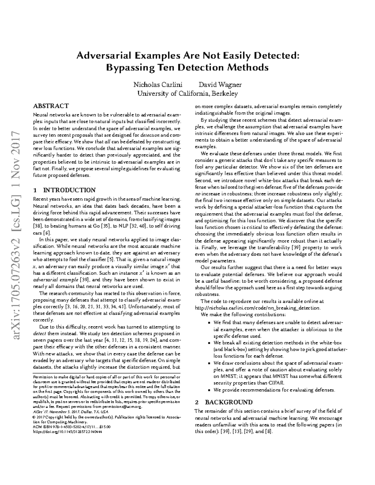 Adversarial Examples - In order to better understand the space of ...