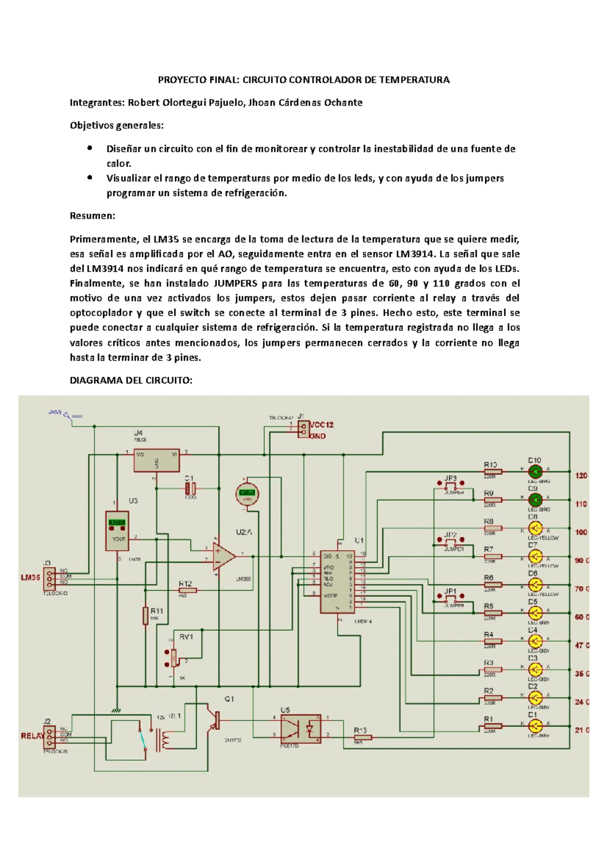 Control de temperatura con LM35 (Proyecto Final) - PROYECTO FINAL ...