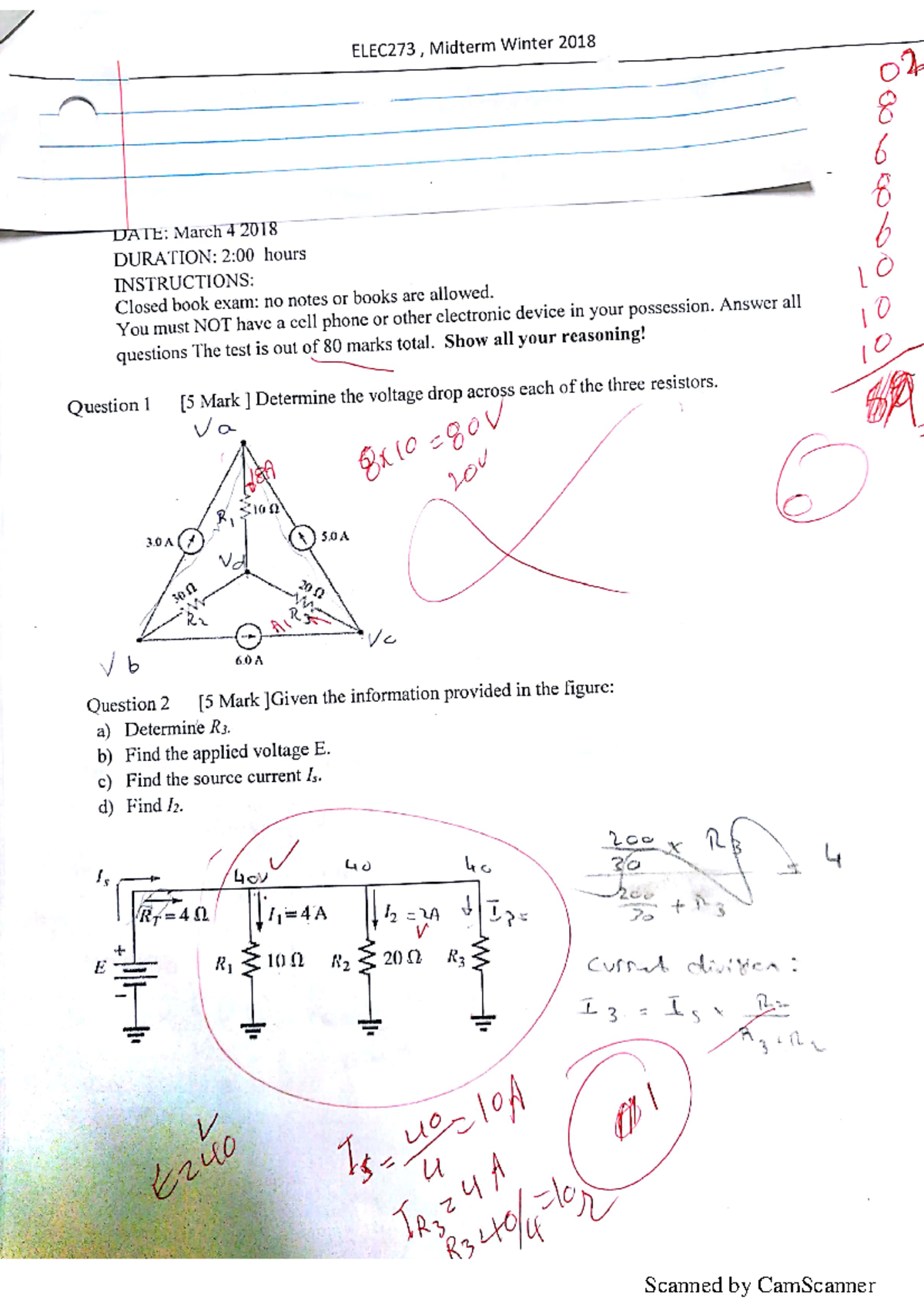 ELEC 273 - Midterm (2018-W) - ELEC 273 - Studocu