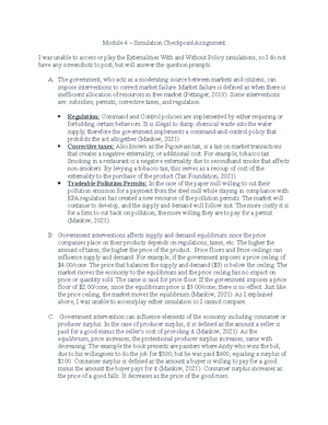 Module 3 - Discussion - Module 3 – Discussion Equilibrium price is defined as the point in which ...