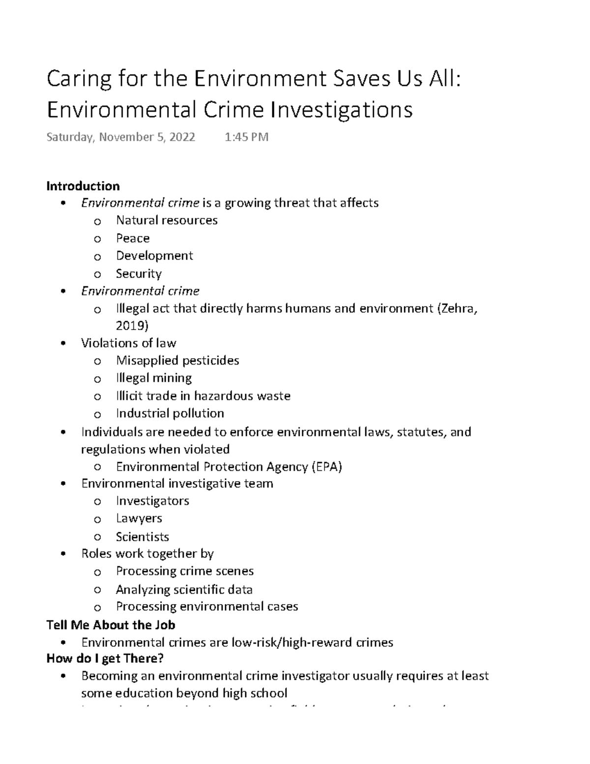 Caring for the Environment Saves Us All Environmental Crime ...