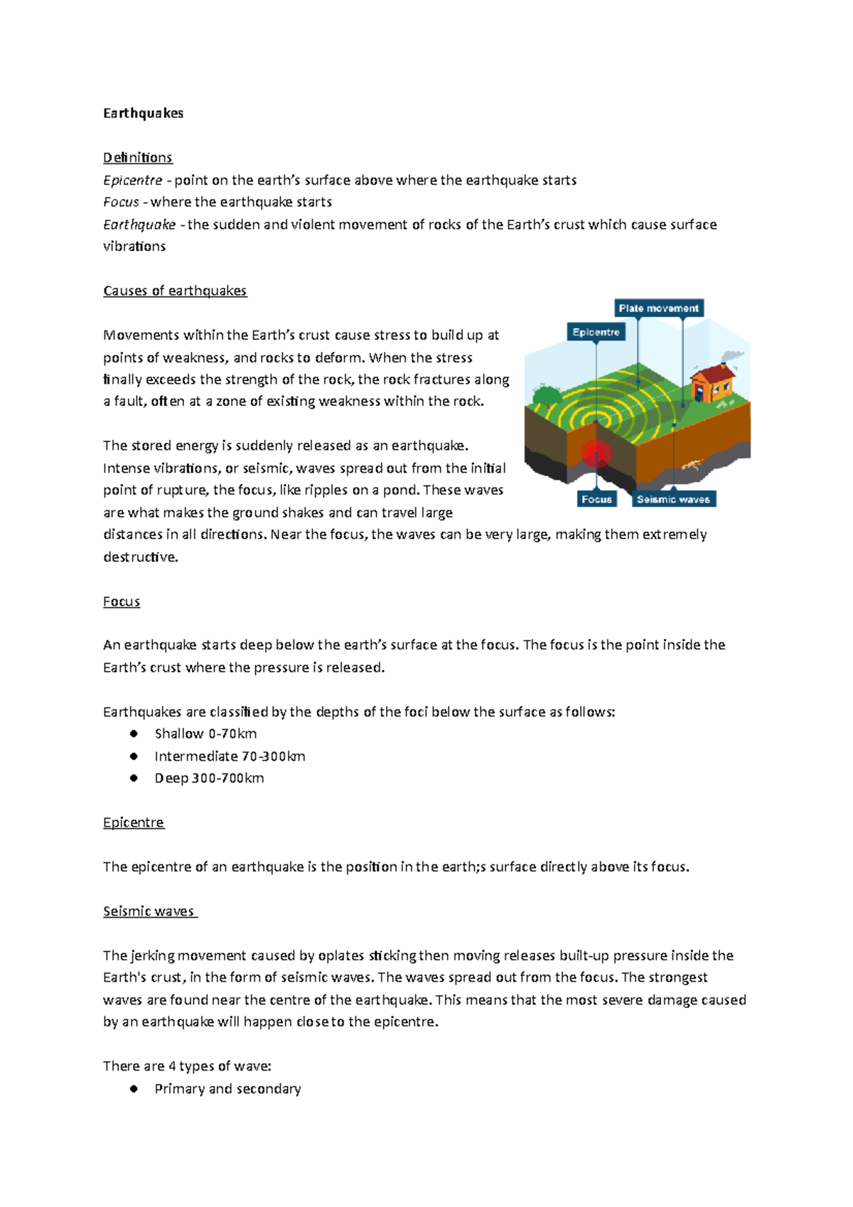 Earthquakes - Earthquake Formation and case studies - Earthquakes ...