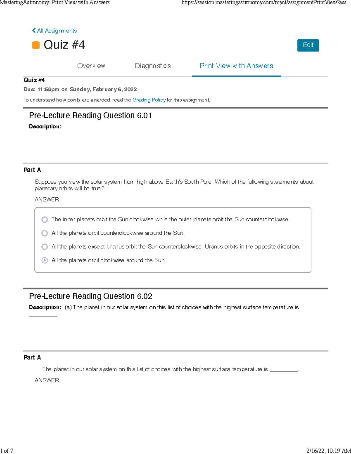 Quiz4 - Study the questions that are on the quiz here - ! All ...