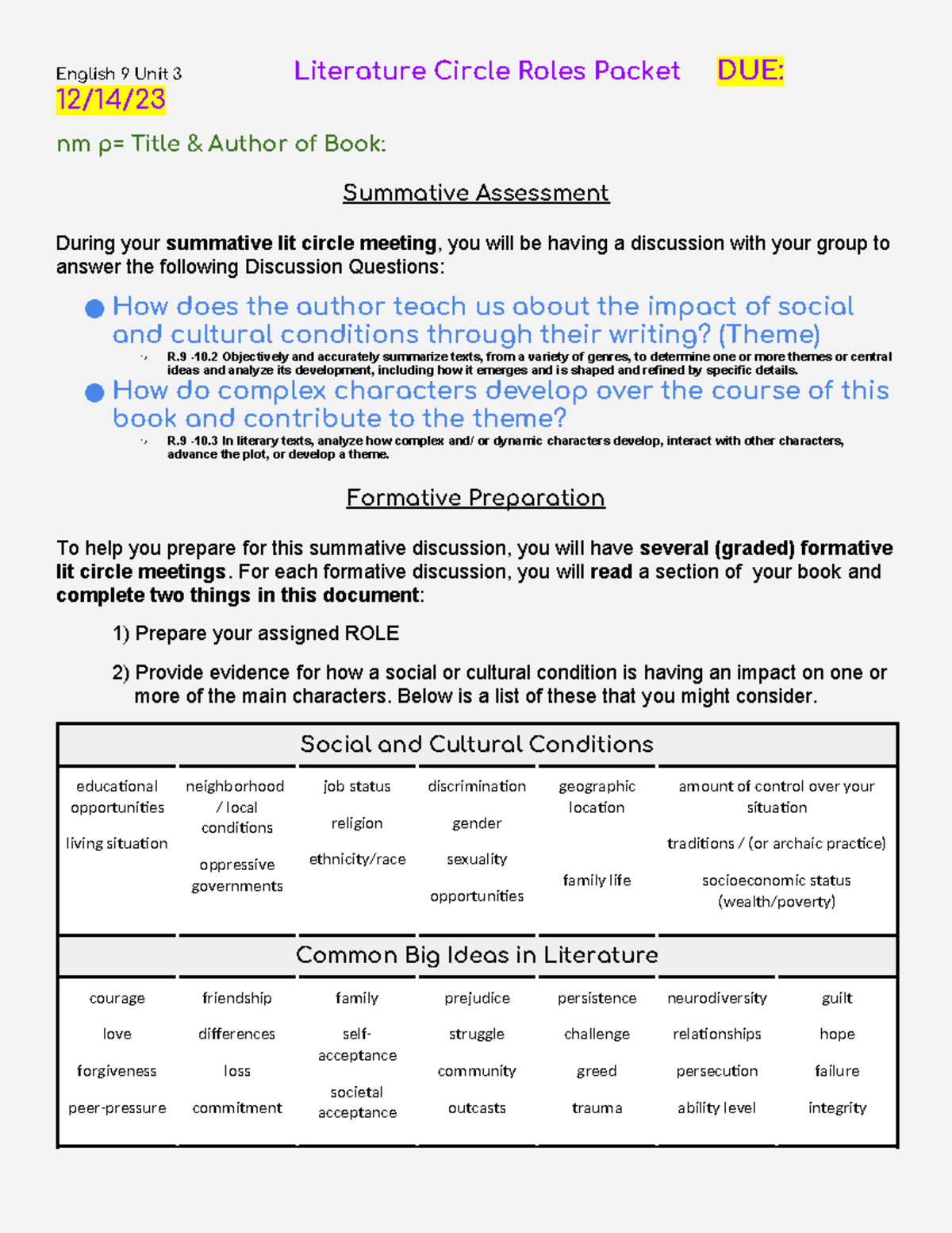 Samuel Mang - E9 Lit Circle Roles 23-24 - Book Club Book - English 9 ...