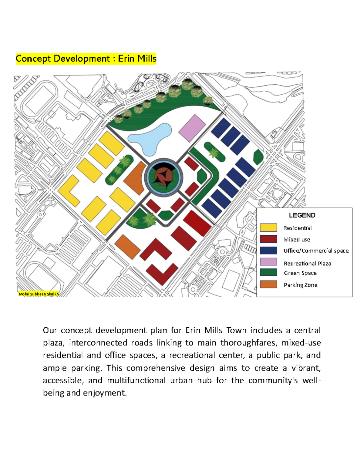 Assignment-2 Concept Development plan for Erin Mills - Our concept ...