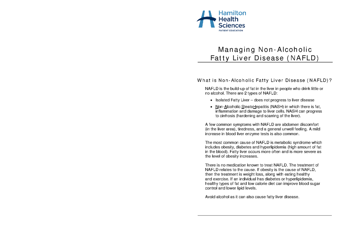 Nafld - Managing