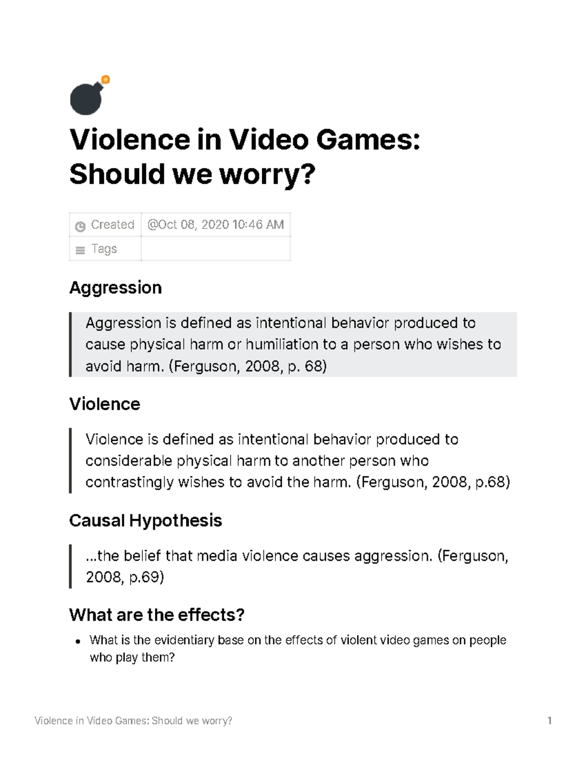 EDUC 333 (Chris Quintana): Violence in Video Games - 💣 Violence in ...