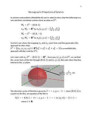 Manifolds hw - Calculus iii - 1 Manifolds- HW Problems Show that the ...
