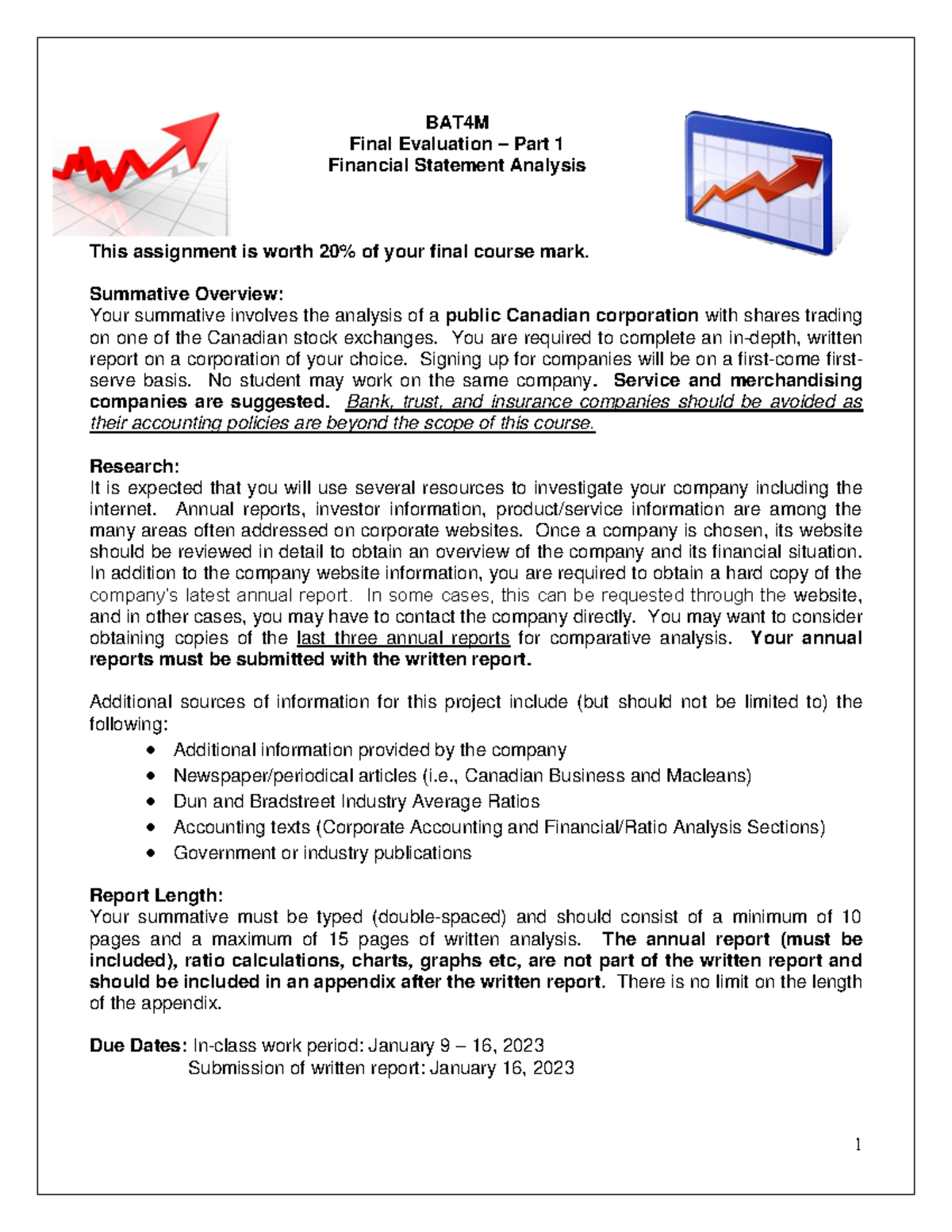 1 Summative Outline and Due Date 2022 - BAT4M Final Evaluation – Part 1 ...