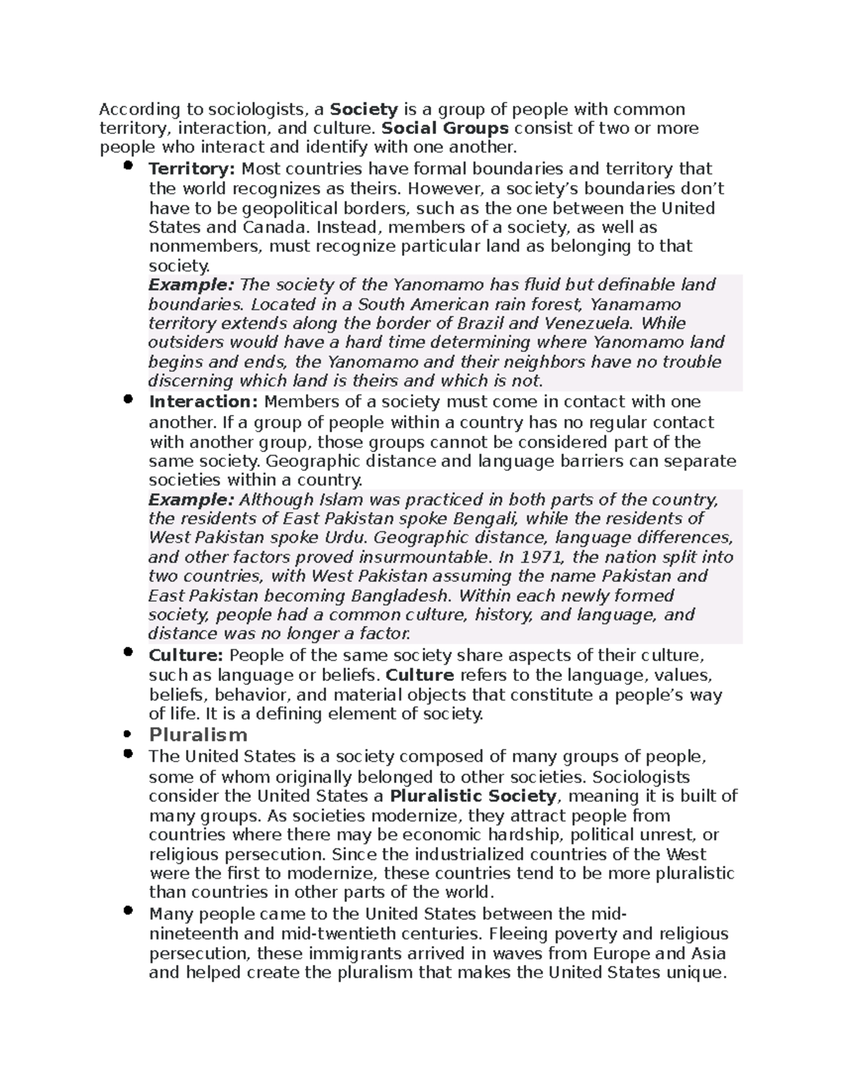 Sociology part 7 - Notes - According to sociologists, a Society is a ...