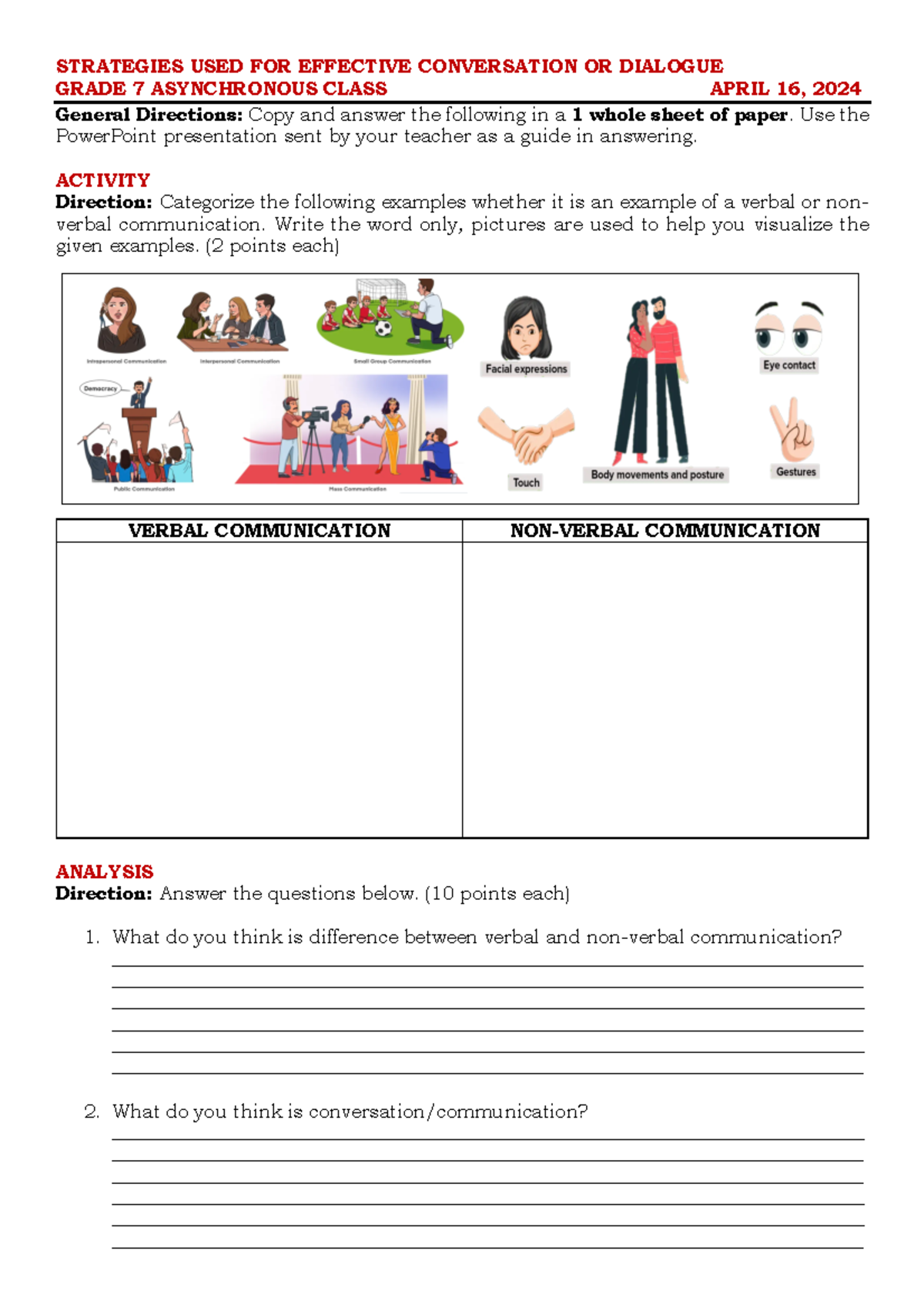 Asynchronous DAY 2 - materials - STRATEGIES USED FOR EFFECTIVE ...