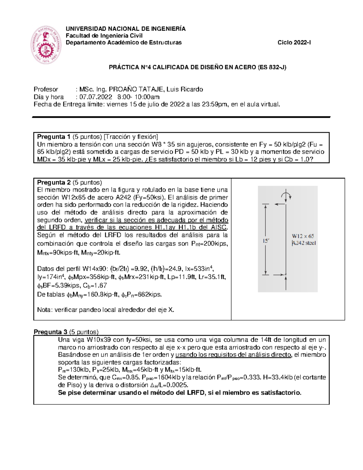 Practica N4 - ES-832J - 2022 - I - UNIVERSIDAD NACIONAL DE INGENIERÍA ...