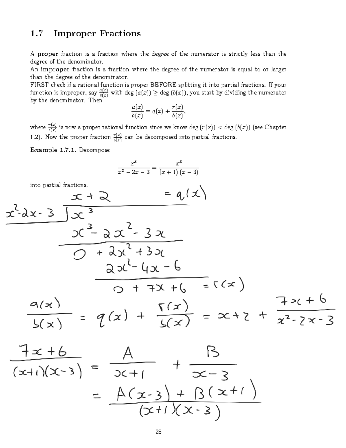 Week 2 Algebra Lecture 1.2 Improper fractions - Notes - 1 Improper ...