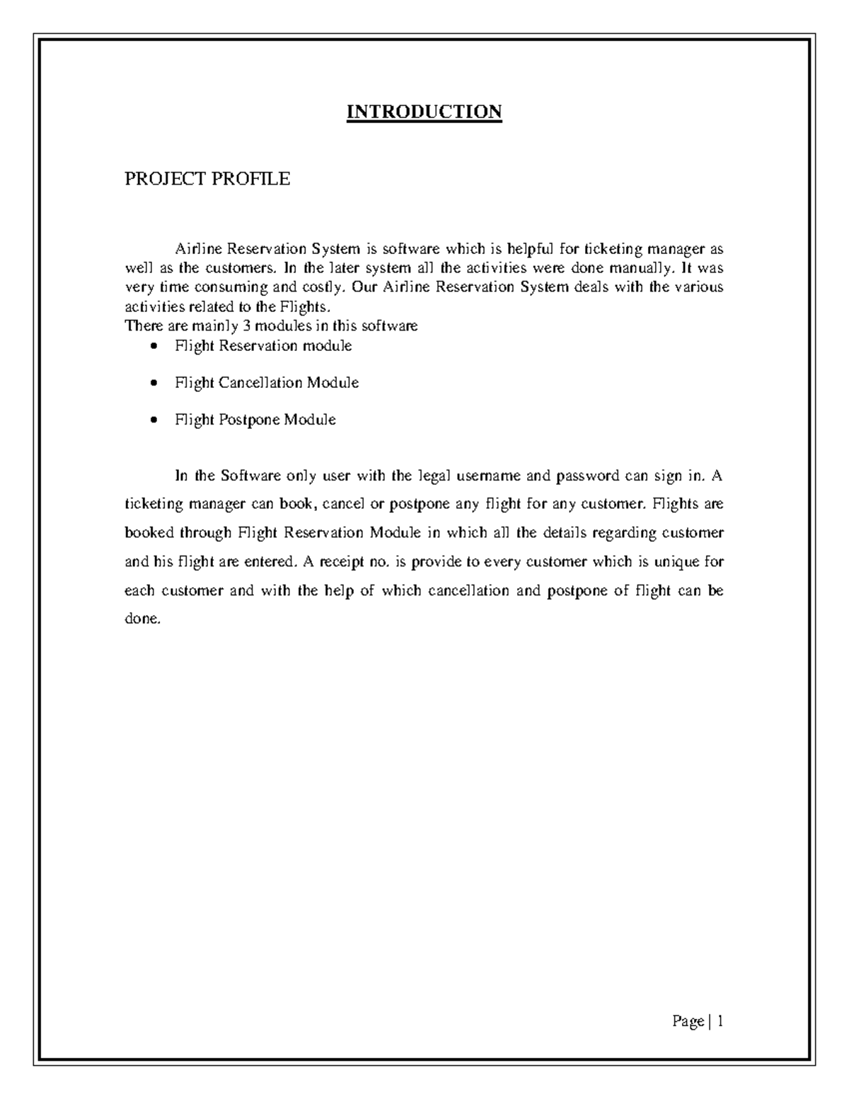 Toaz - project-report-on-airlines-reservation-system - INTRODUCTION ...