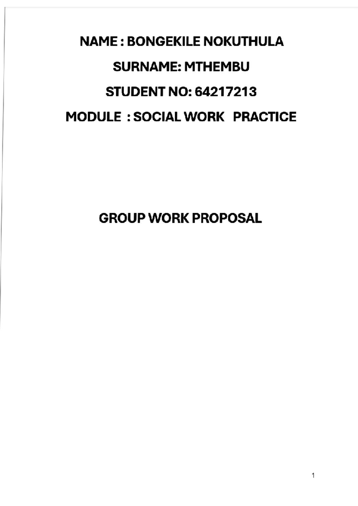 Group WORK Assignment 2 - NAME: BONGEKILE NOKUTHULA SURNAME: MTHEMBU ...