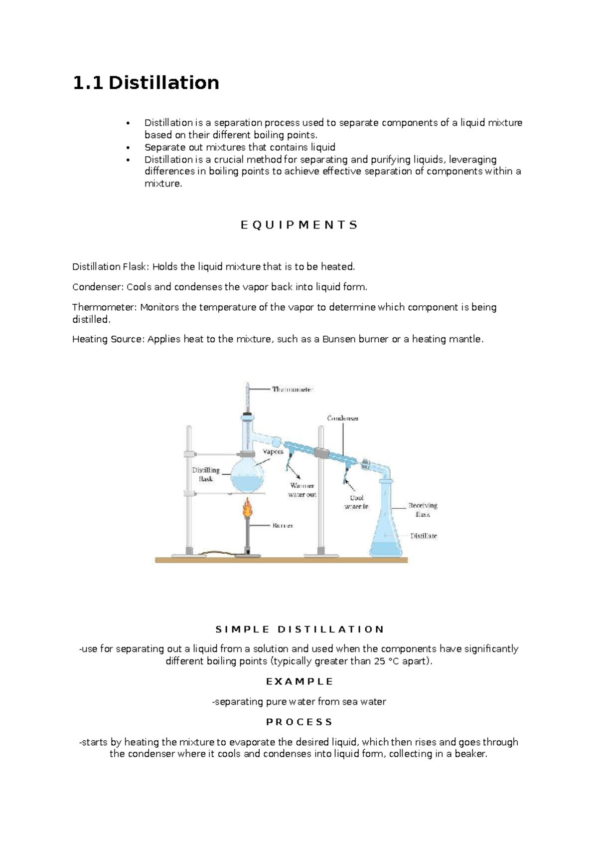 chemchemchemchem - 1 Distillation Distillation is a separation process used to separate ...