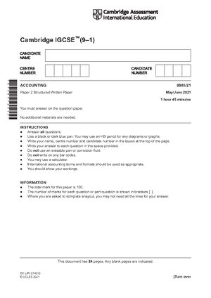 Unit 1 igcse business past papers - Unit 1 Understanding Business ...