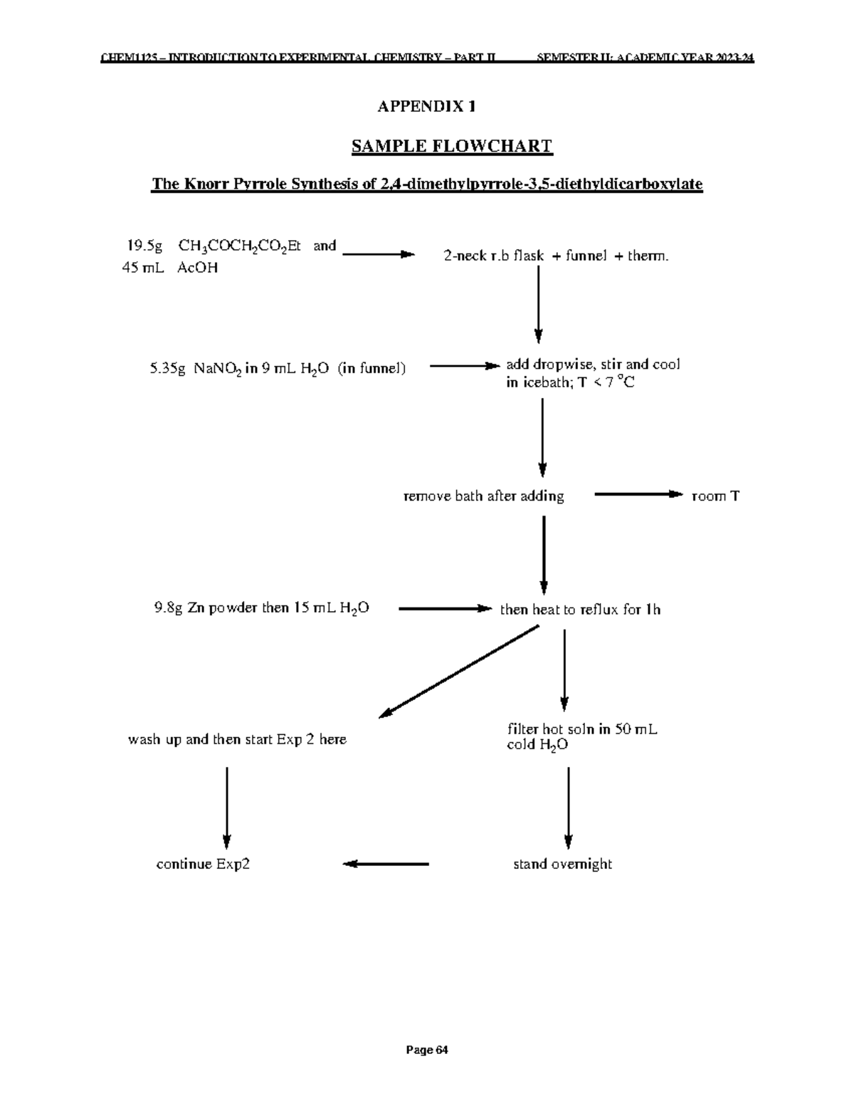 Organic Chemistry Appendices Semester 2 - APPENDIX 1 SAMPLE FLOWCHART ...