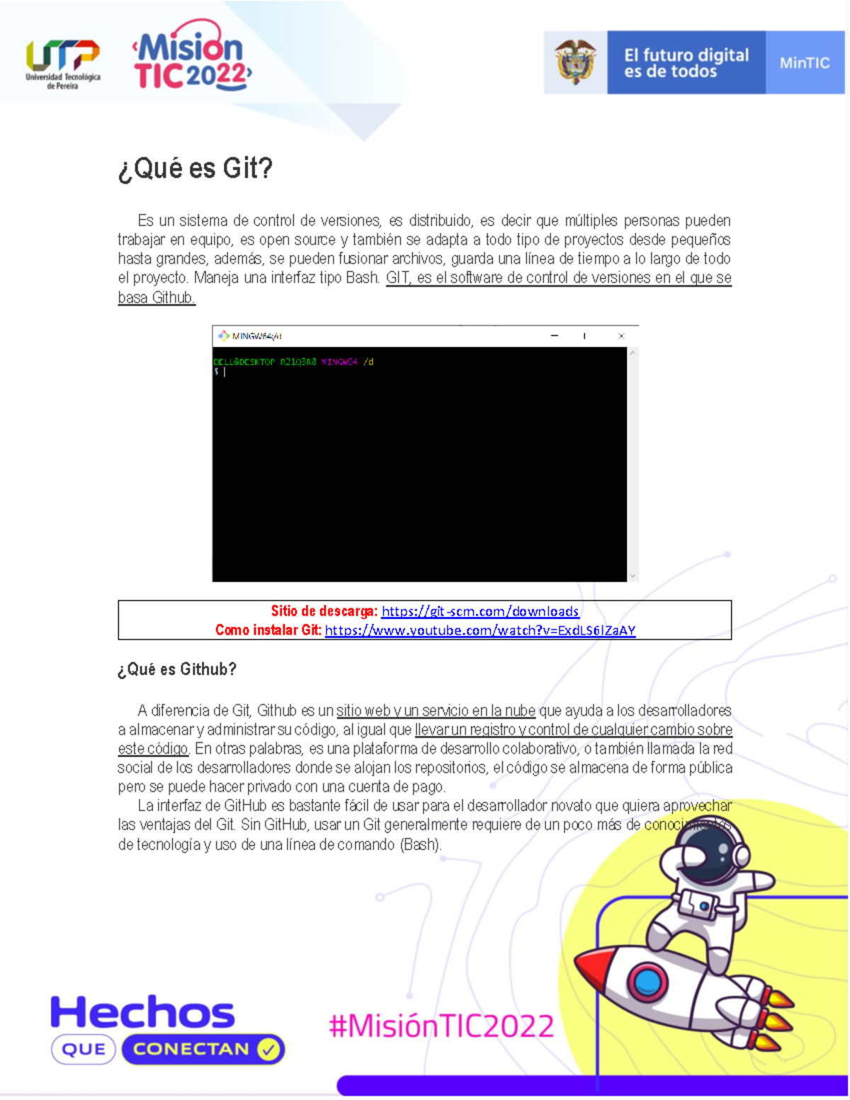 1 Manual GIT Git Hub - Algoritmia y programación - Sitio de descarga ...
