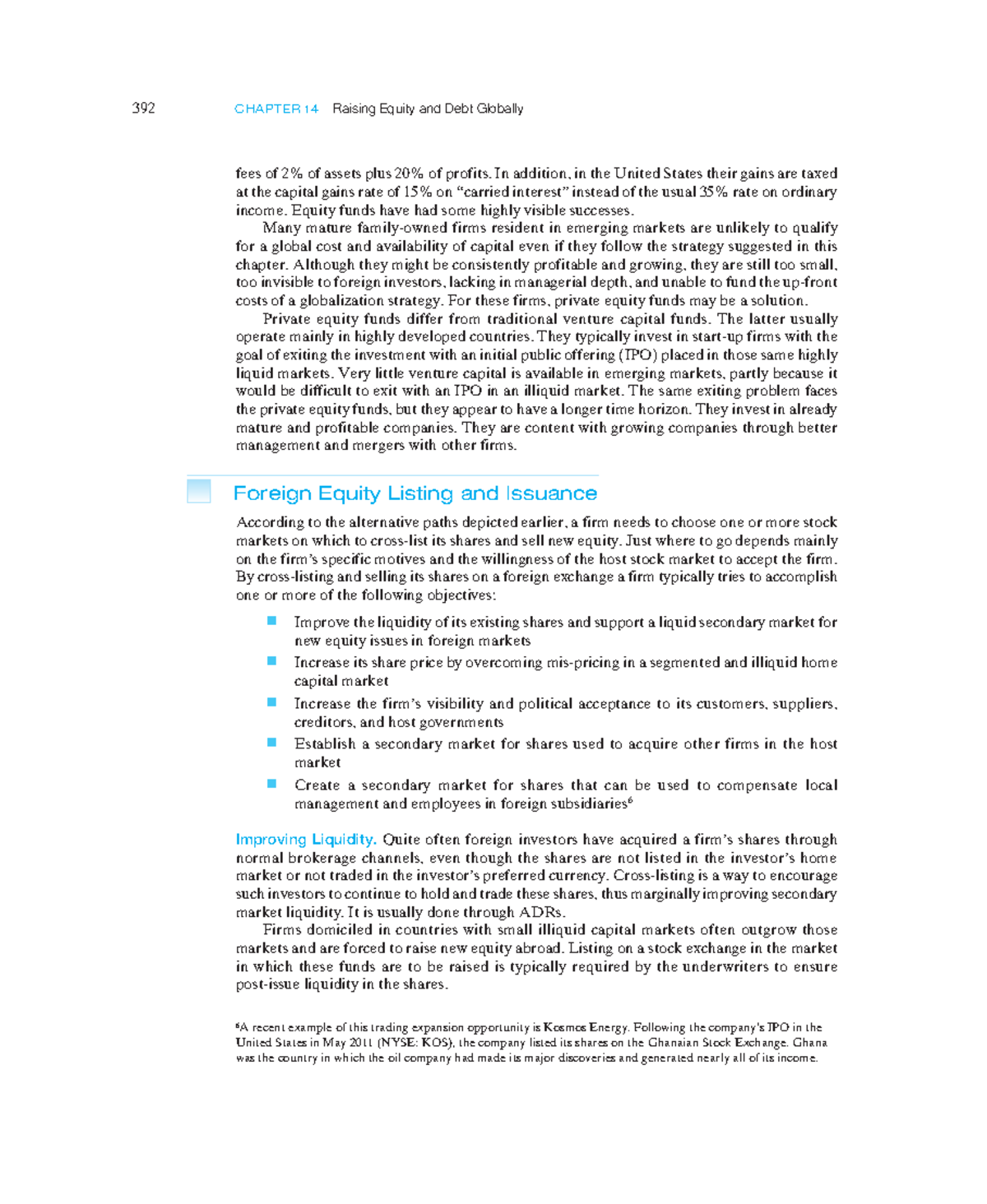 Multifunctional Finance Management-104 - 392 CHAPTER 14 Raising Equity and Debt Globally fees of ...