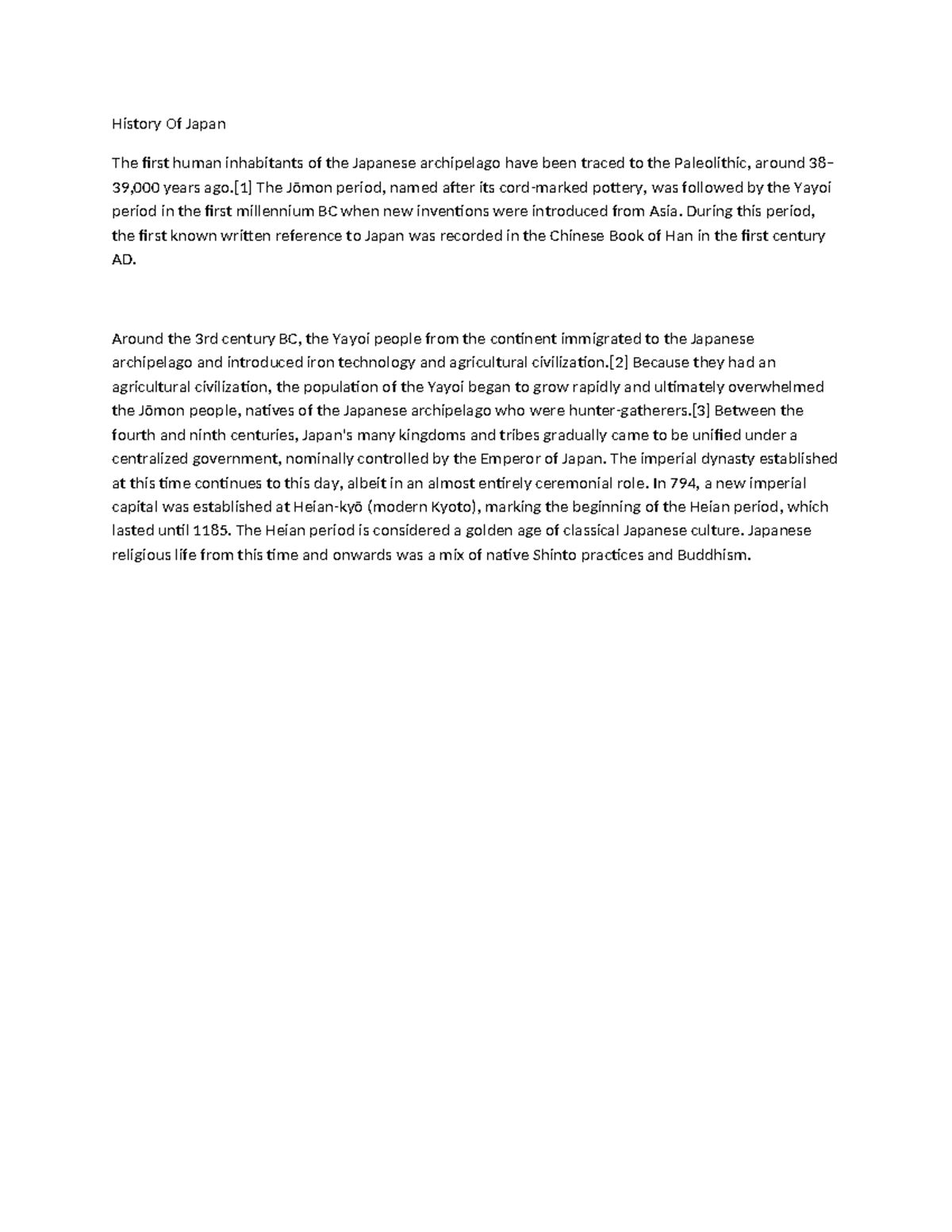 History Of Japa-WPS Office - History Of Japan The first human ...