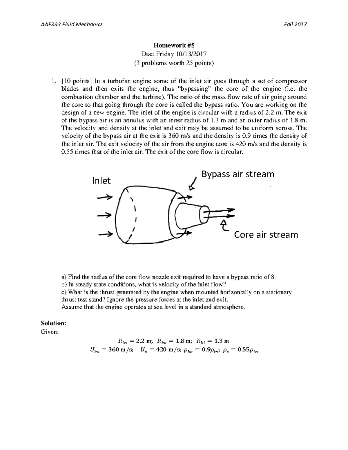 HW5 AAE333 2017 Fall solution - Homework Due: Friday 10/13/ (3 problems ...