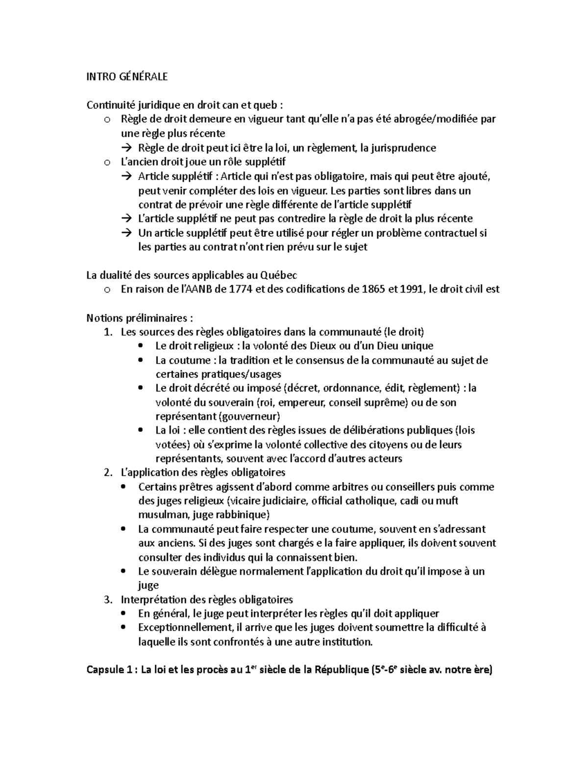 Notes de cours - Michel Morin - DRT6565 - UdeM - Studocu