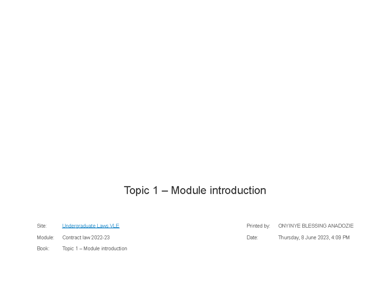 Topic 1 – Module introduction - Topic 1 – Module introduction Site ...