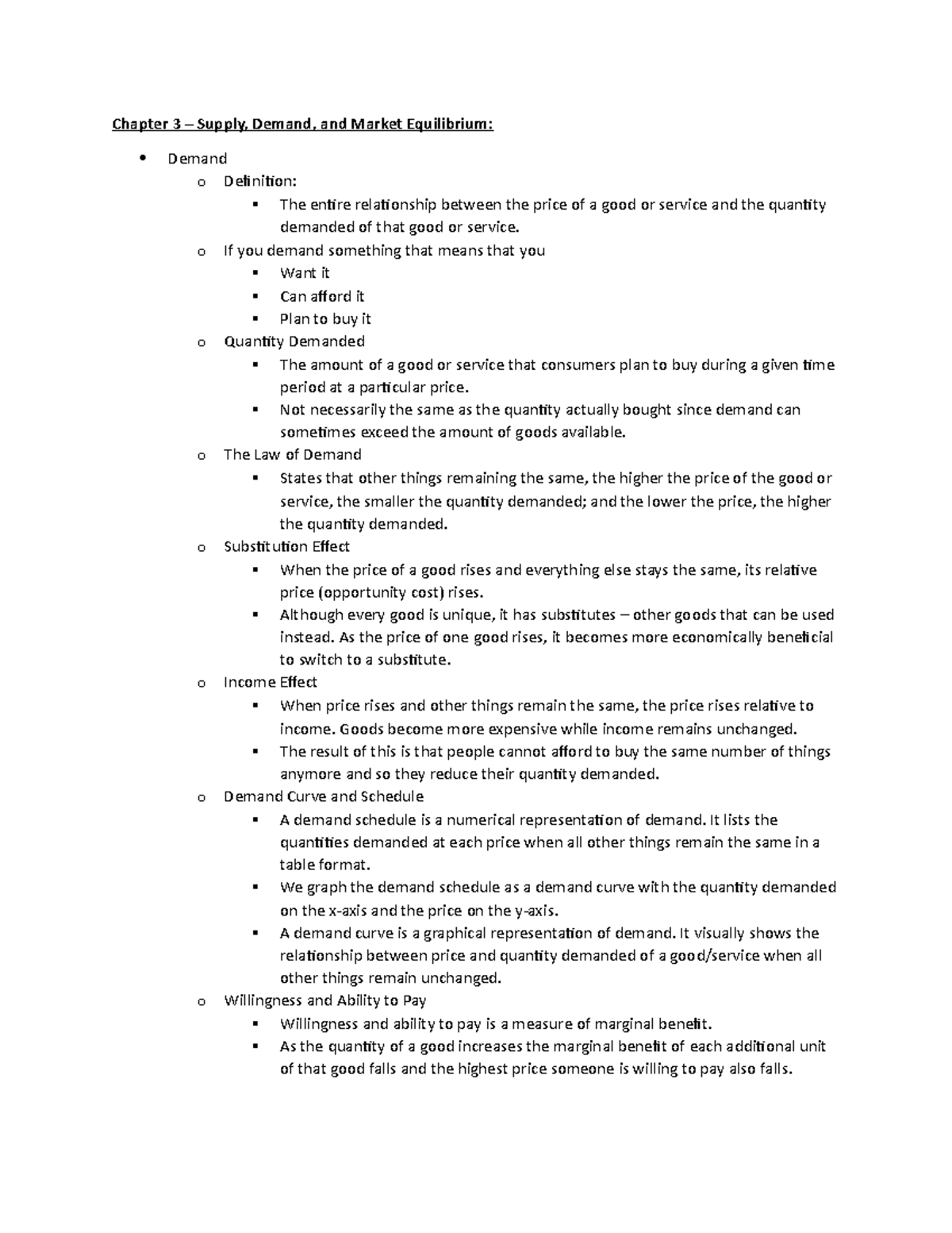 ECON1000 - Chapter 3 – Supply, Demand, and Market Equilibrium - Chapter ...