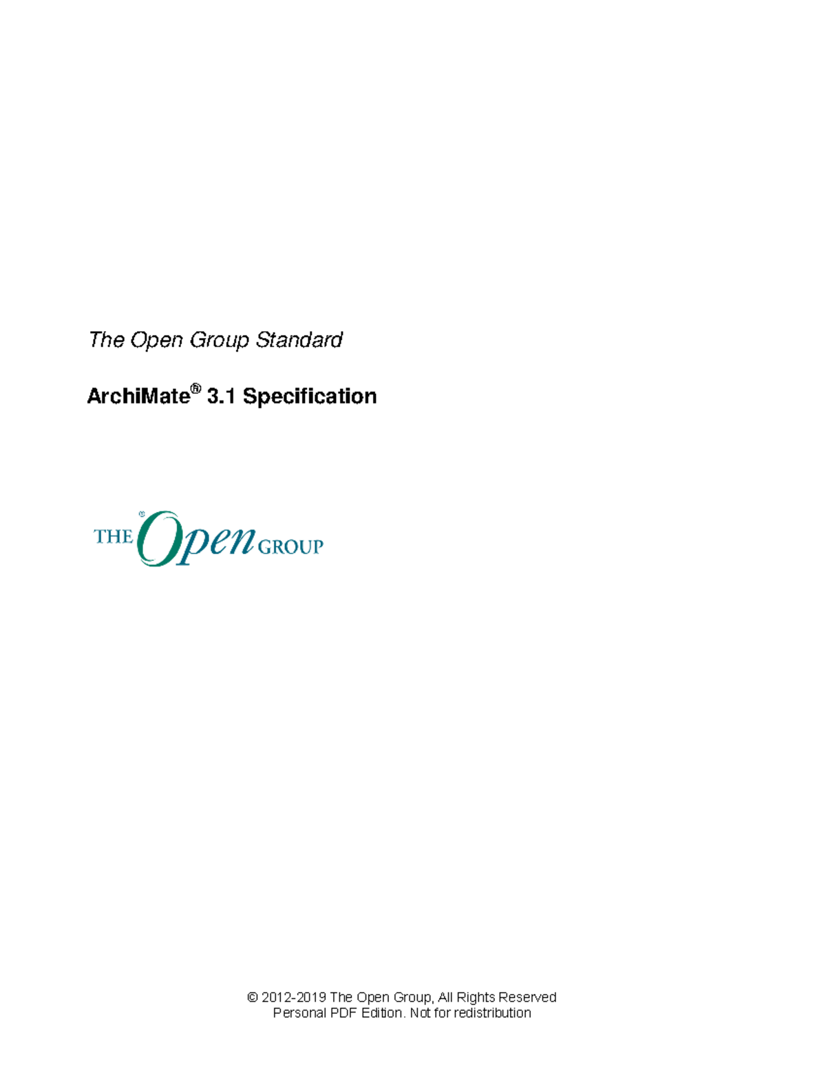 3. Archi Mate® - The Open Group Standard ArchiMate ® 3 Specification ...