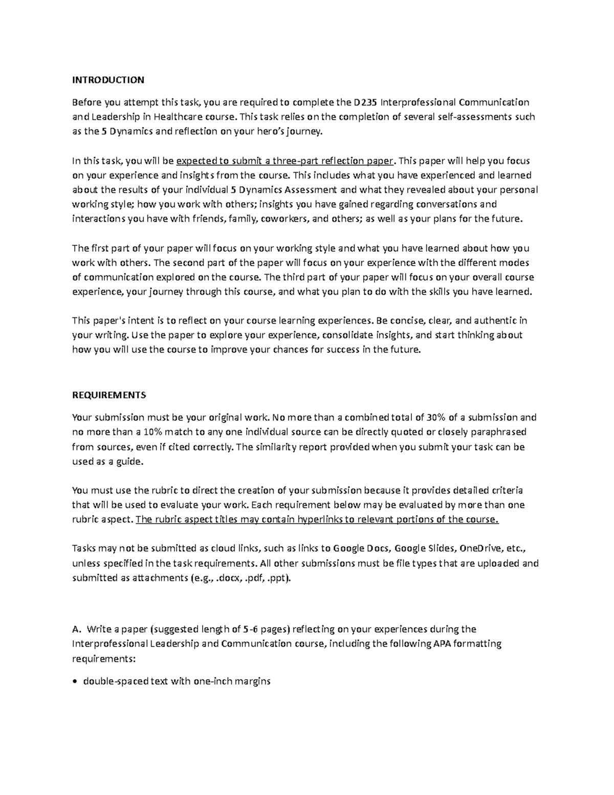 Communication D235 - INTRODUCTION Before you attempt this task, you are ...