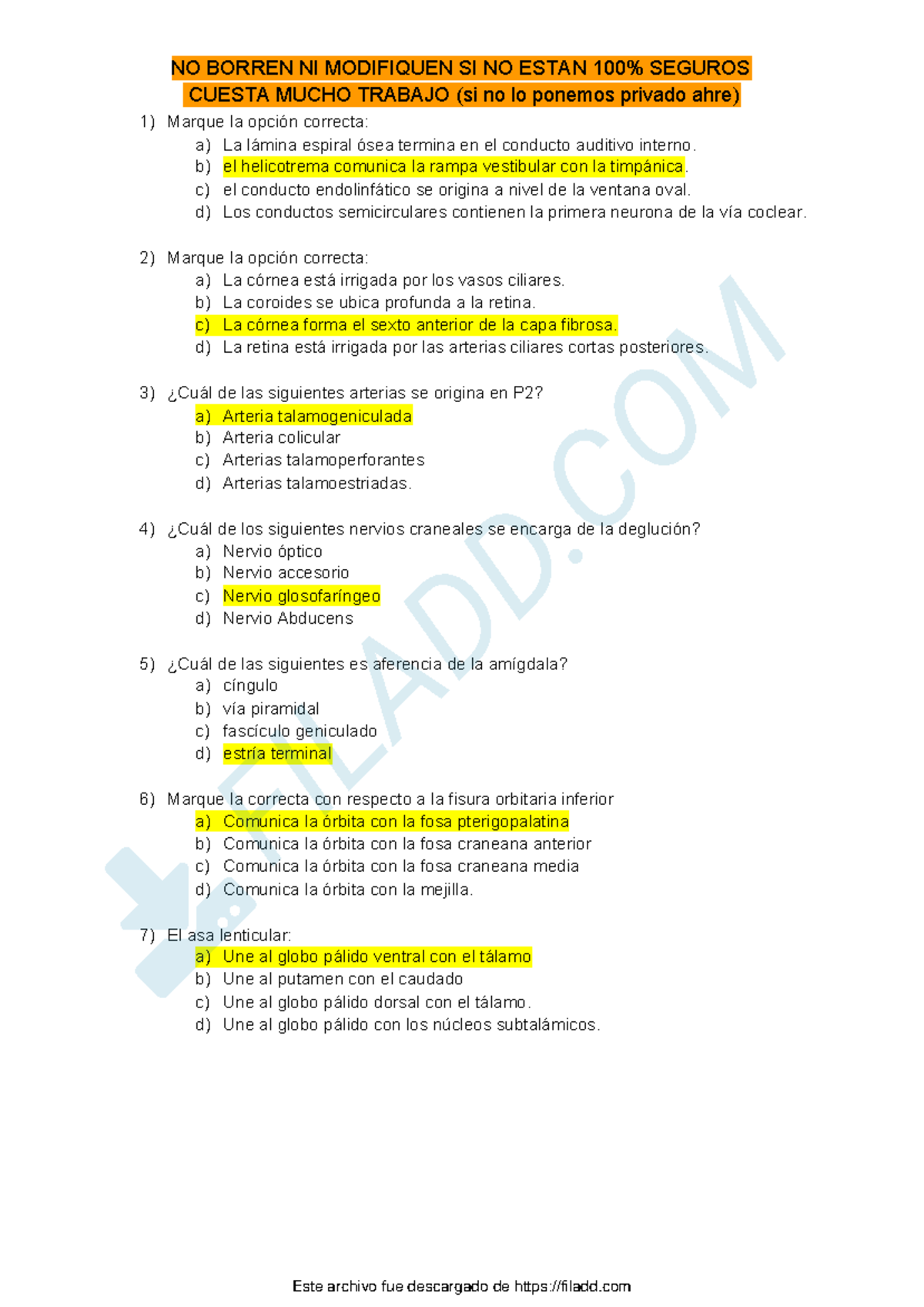 Nueroanatomia - Teoricas - CUESTA MUCHO TRABAJO (si no lo ponemos ...
