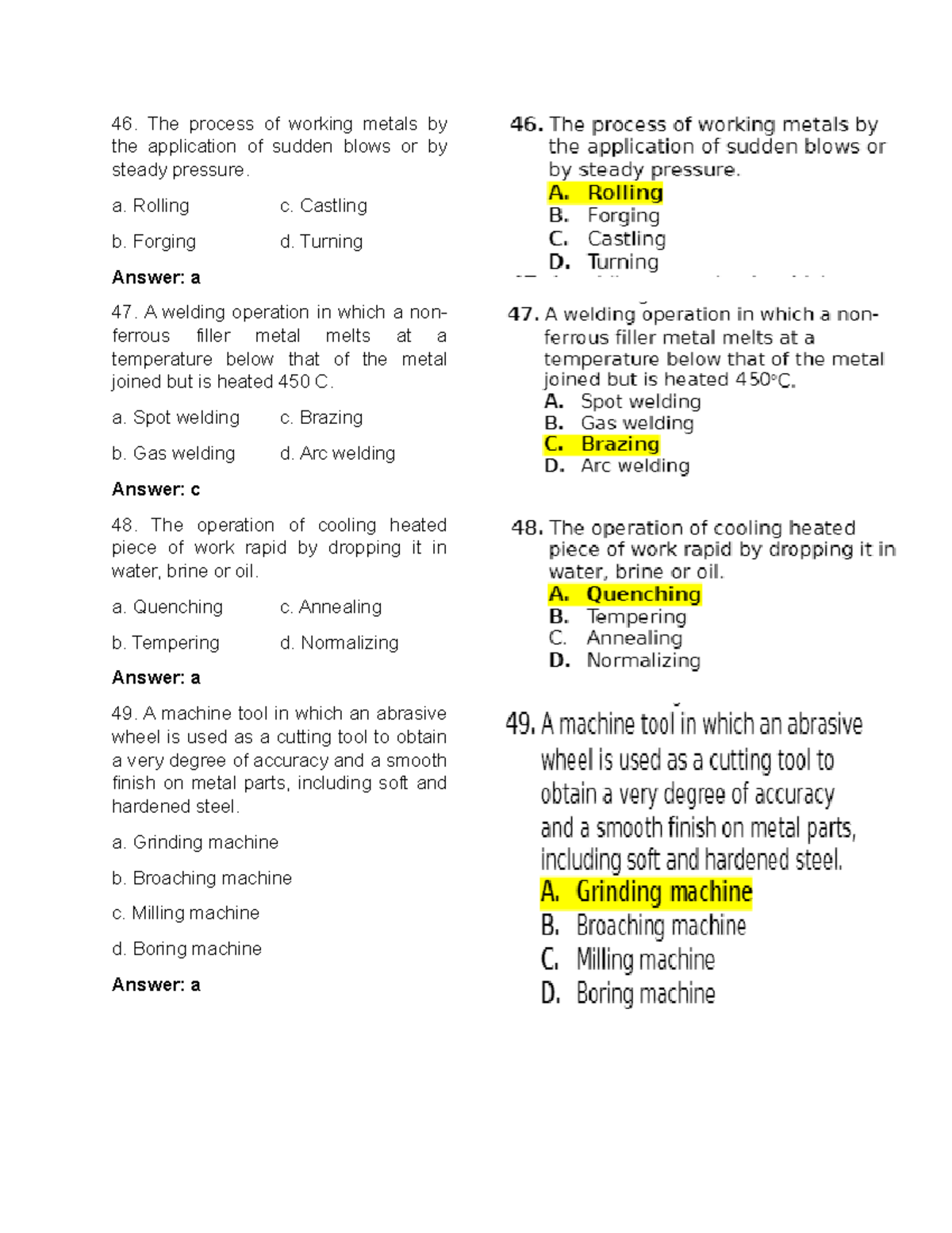 S 01 46-60 - machine design 2 - The process of working metals by the application of sudden blows ...