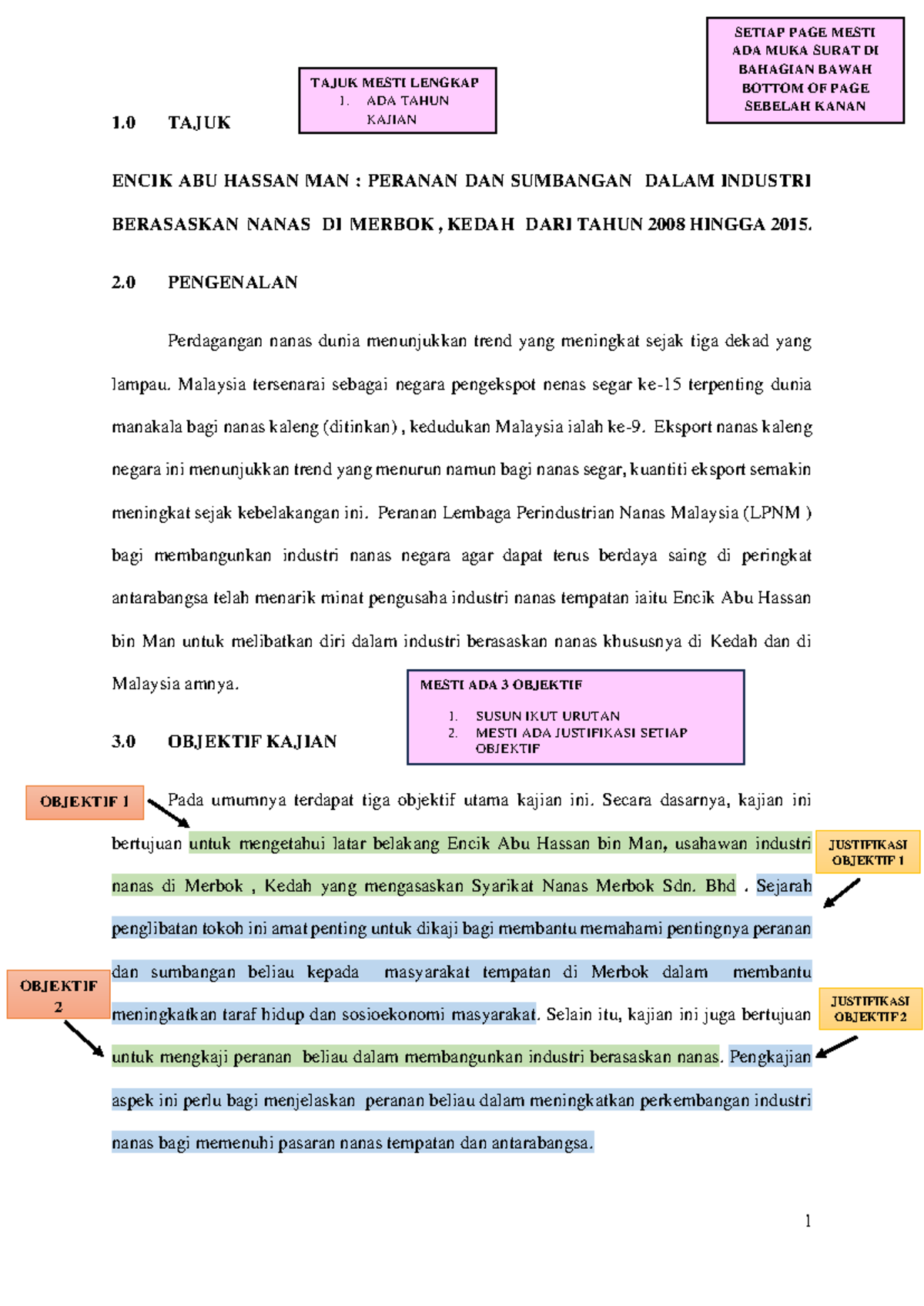 Contoh Proposal - 1 TAJUK ENCIK ABU HASSAN MAN : PERANAN DAN SUMBANGAN ...