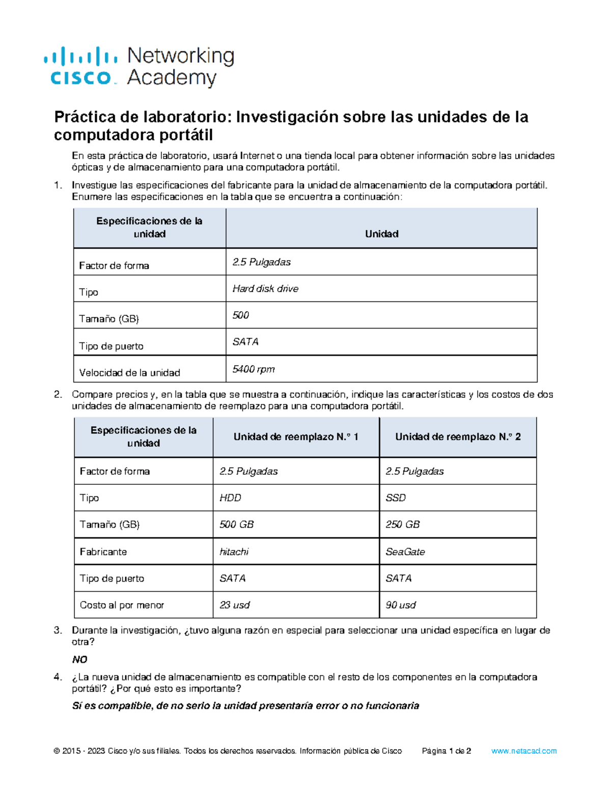 7.3.2.10 Lab - Research Laptop Drives - Fundamentos del Computador ...