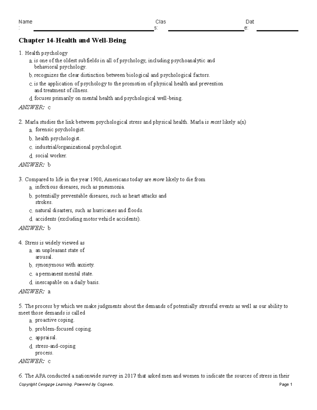 Chapter 14 Health and Well Being - PSYC2020U - Ontario Tech University ...