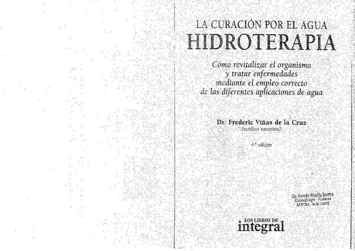 LA Curacion POR EL AGUA - Hidroterapia $ 2100 Kinesiologia Dachary ...