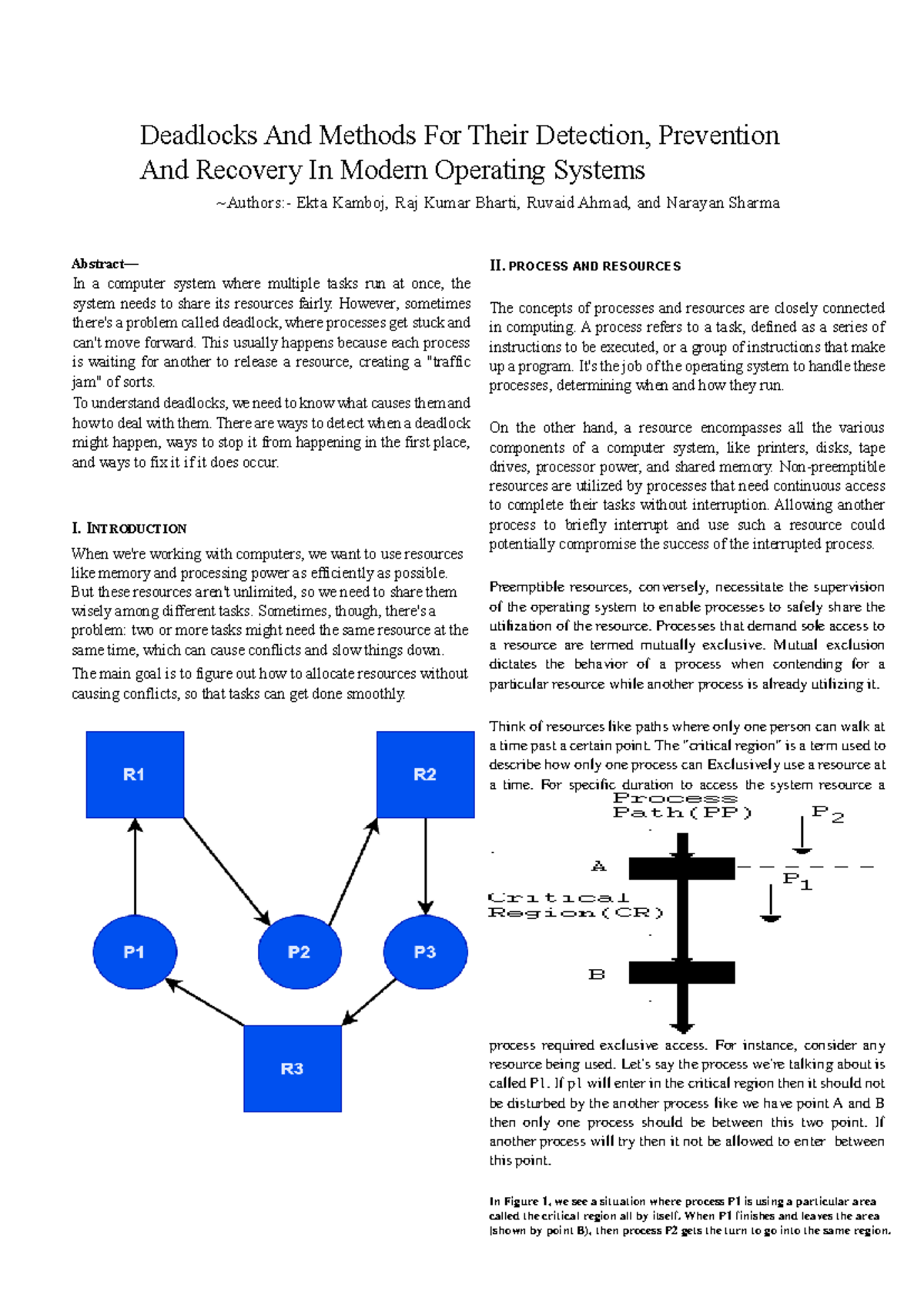OS - assignment on operating system - Deadlocks And Methods For Their ...