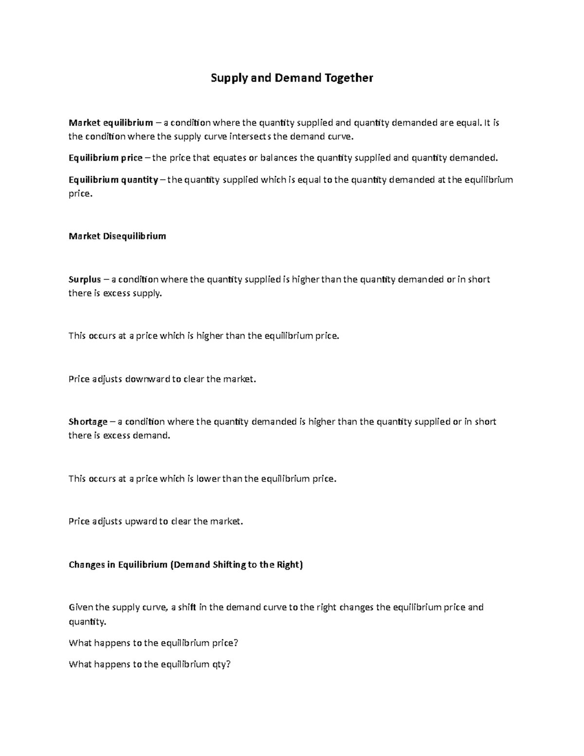 Supply and Demand Together - Supply and Demand Together Market ...