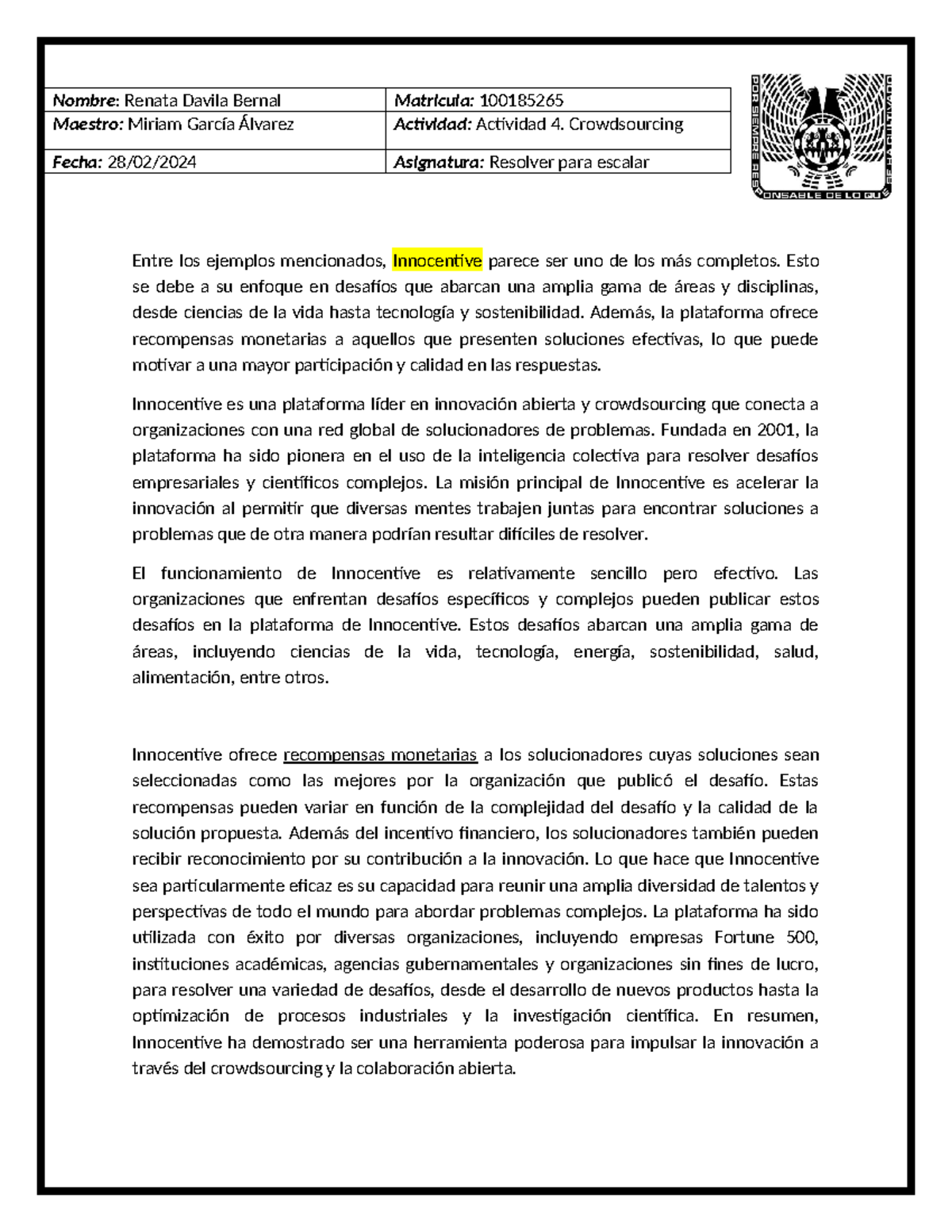 ACT#4 RDB RE - resolver para escalar - Entre los ejemplos mencionados ...