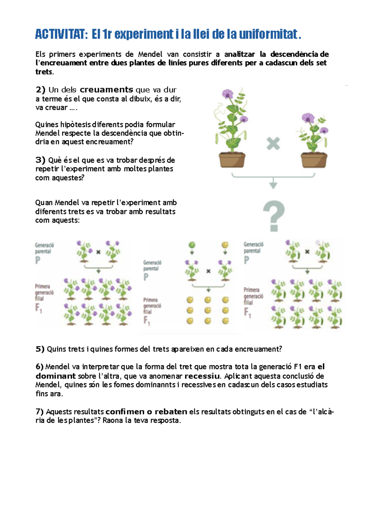 1r experiment 21-22 - Quimica - ACTIVITAT: El 1r experiment i la llei ...