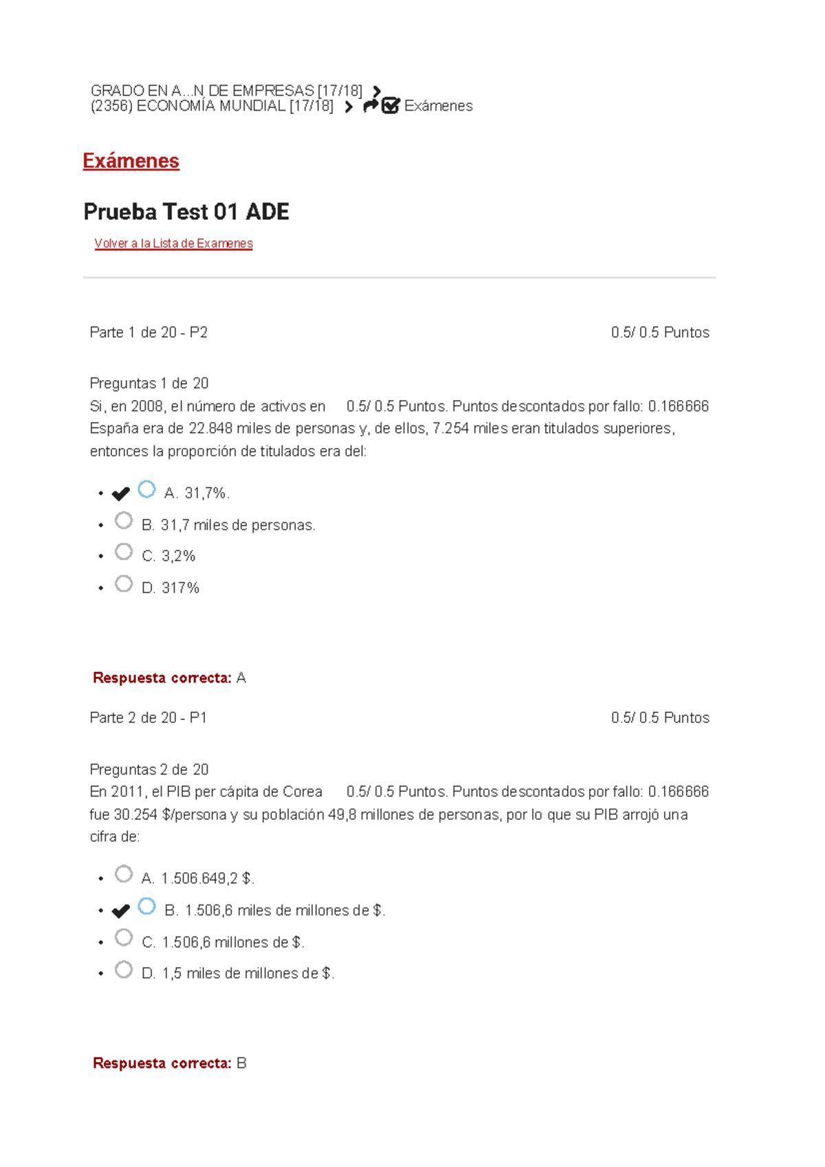 Examen de muestra/práctica 20 Abril 2018, preguntas y respuestas - GRADO EN A.. DE EMPRESAS [17/ ...