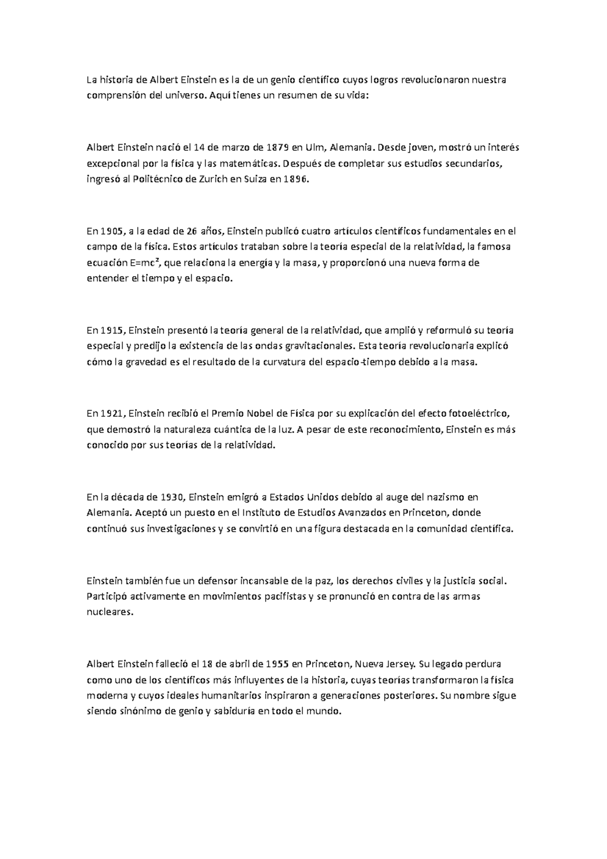 Clase de albert - La historia de Albert Einstein es la de un genio ...