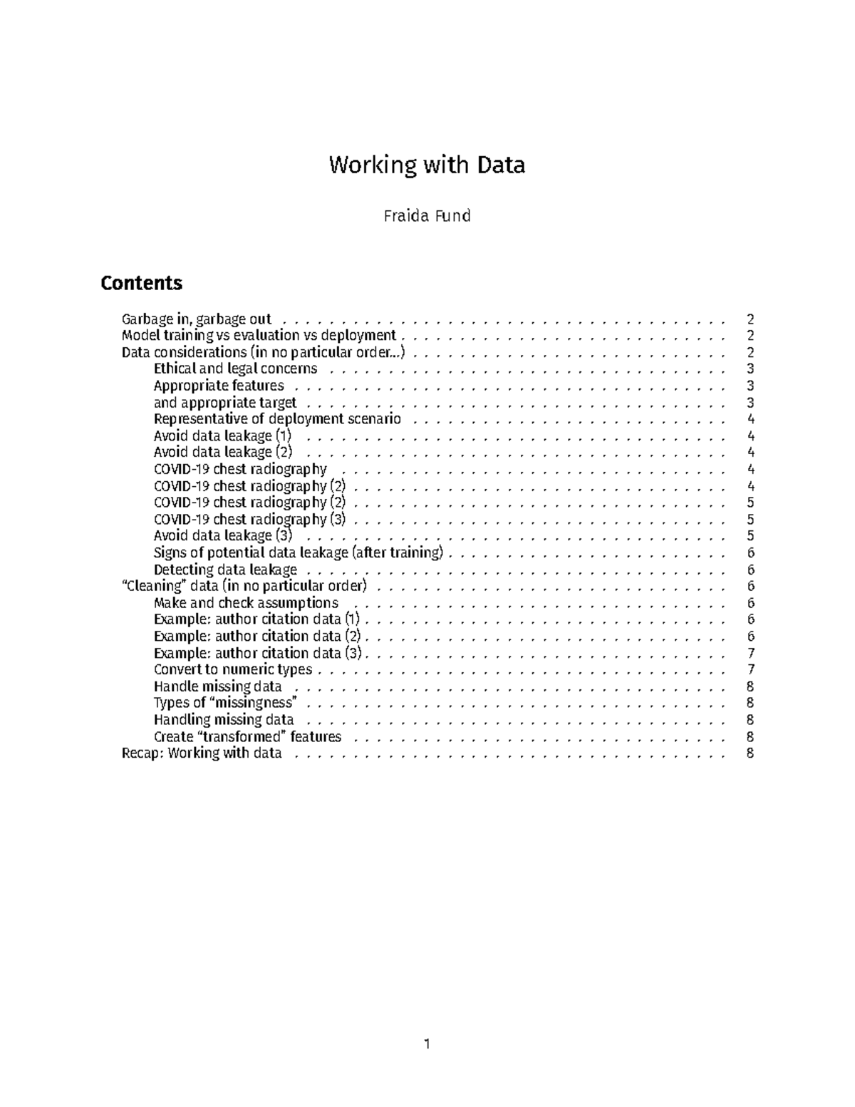 2 working with data ml - lecture-2 - Working with Data Fraida Fund ...