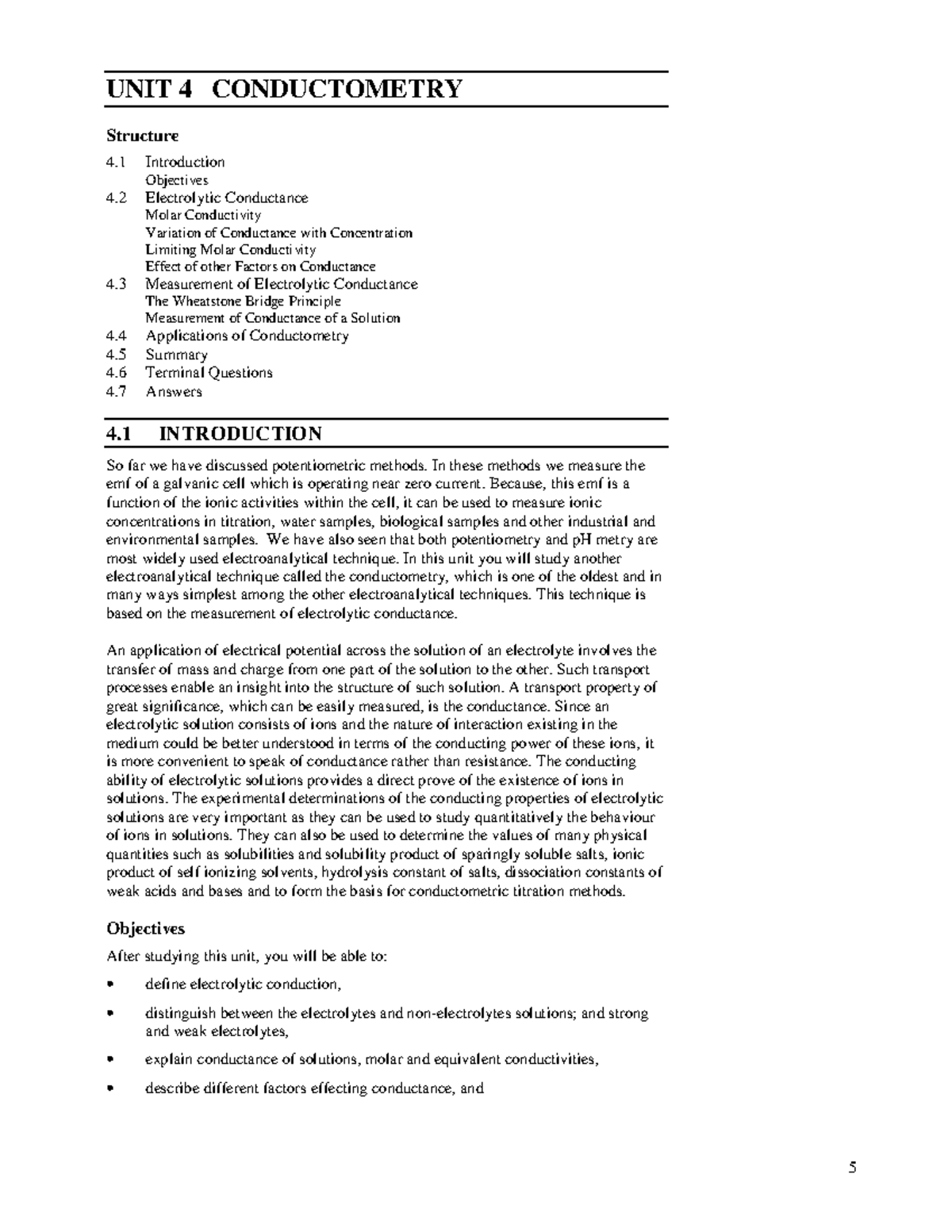Unit 4 Conductometry-Electro analytical - Conductometry UNIT 4 ...
