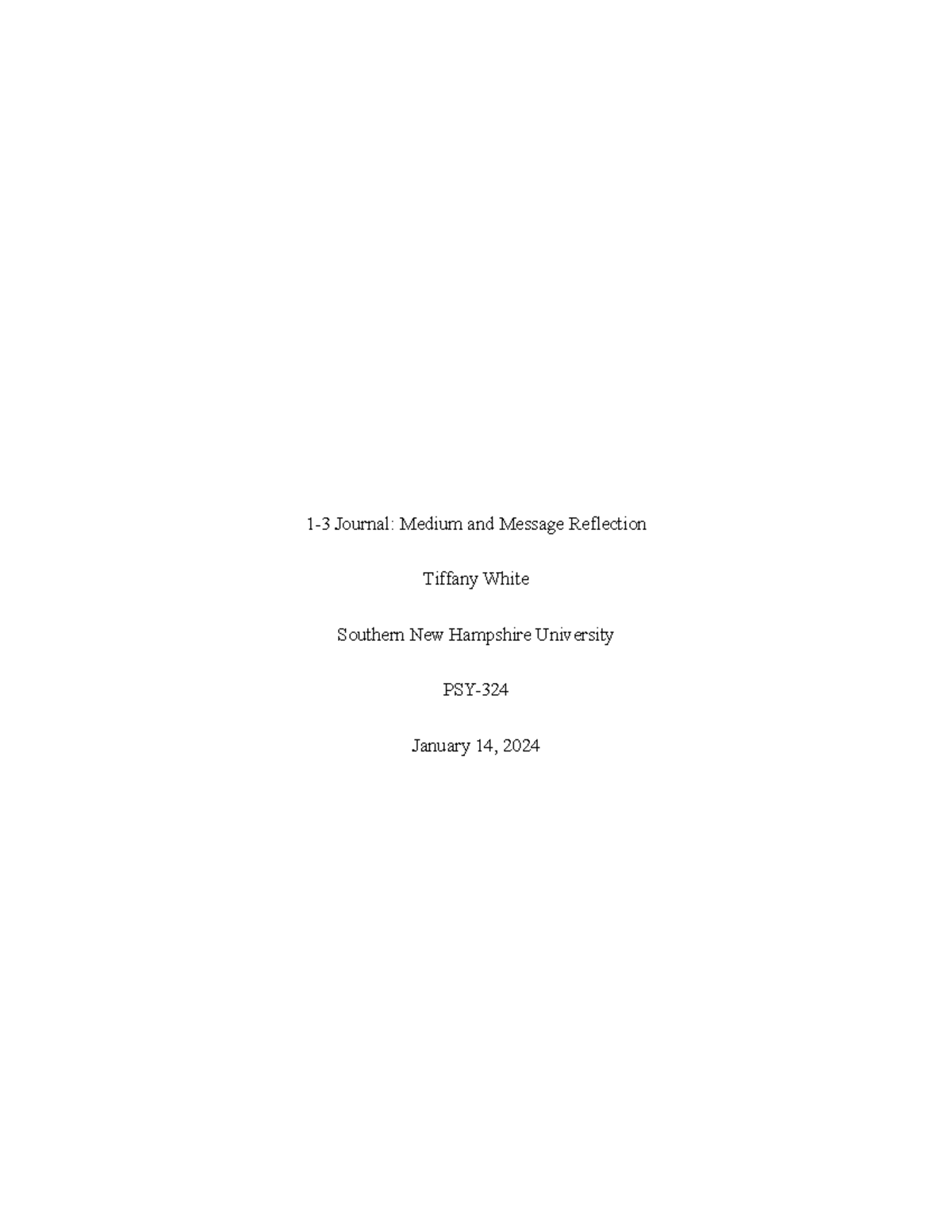 1-3 Journal Medium and Message Reflection - Specifically, the video centers around women living ...