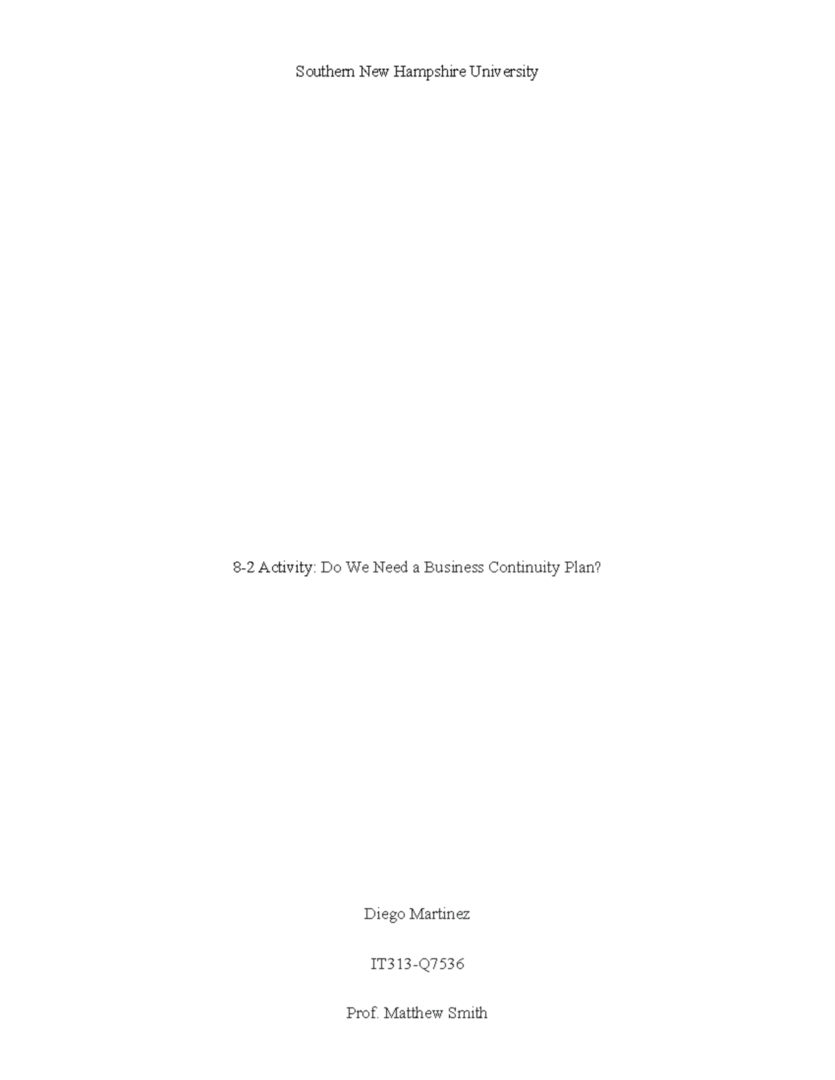 M8 Paper IT313 - Module 8 Activity - Southern New Hampshire University ...