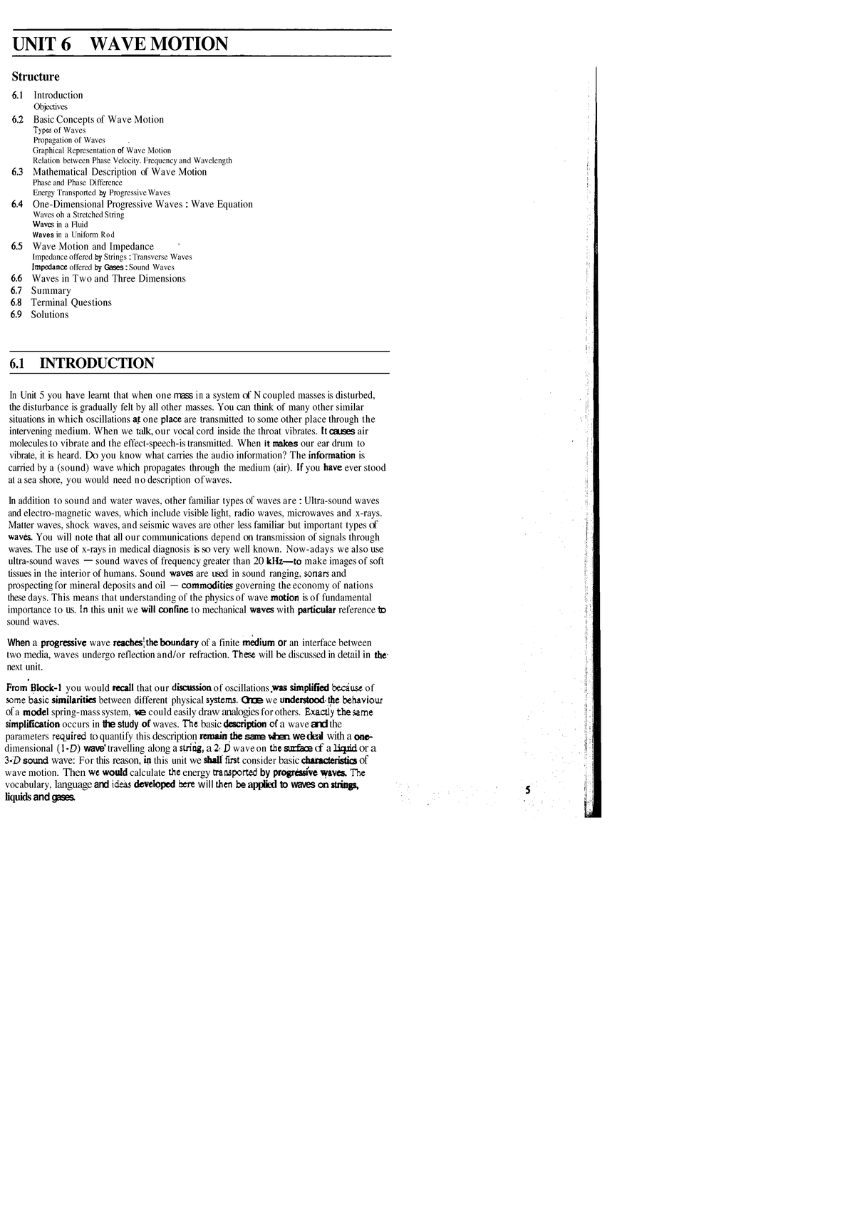 Unit-6 - Physics lecture notes - UNIT 6 WAVE MOTION Structure ...