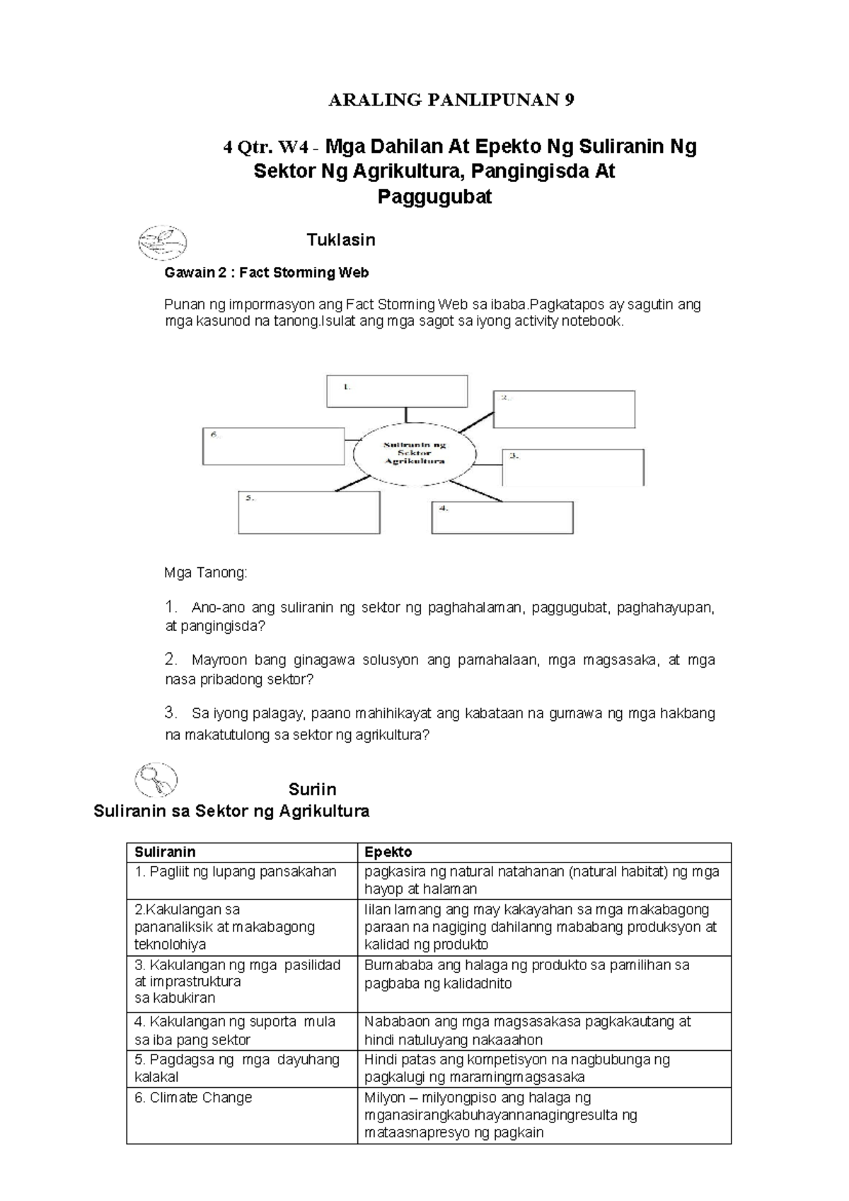 Ap9 q4 w4 - Araling Panlipunan Quarter 4-Week 4 Module - ARALING ...